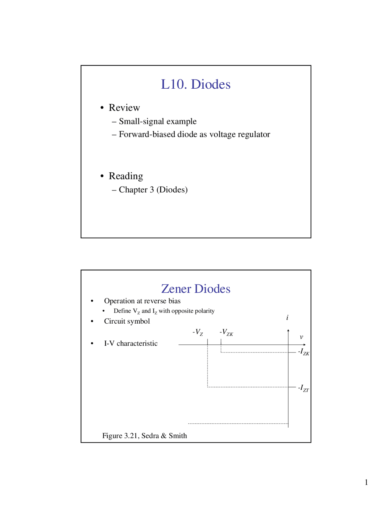 Diodes Electronic Circuits Lecture Slides Eel 3304 Docsity