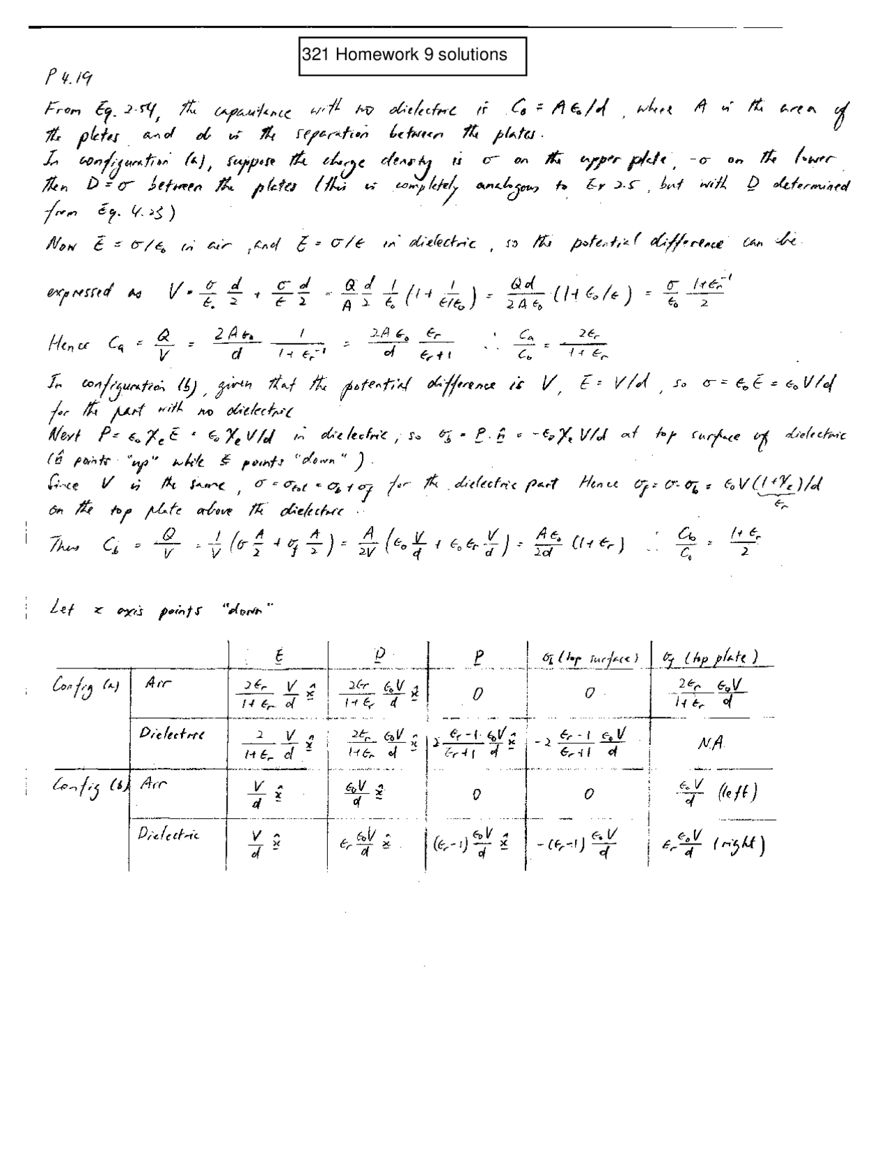Assignment 9 Electromagnetism Phys 321 Docsity