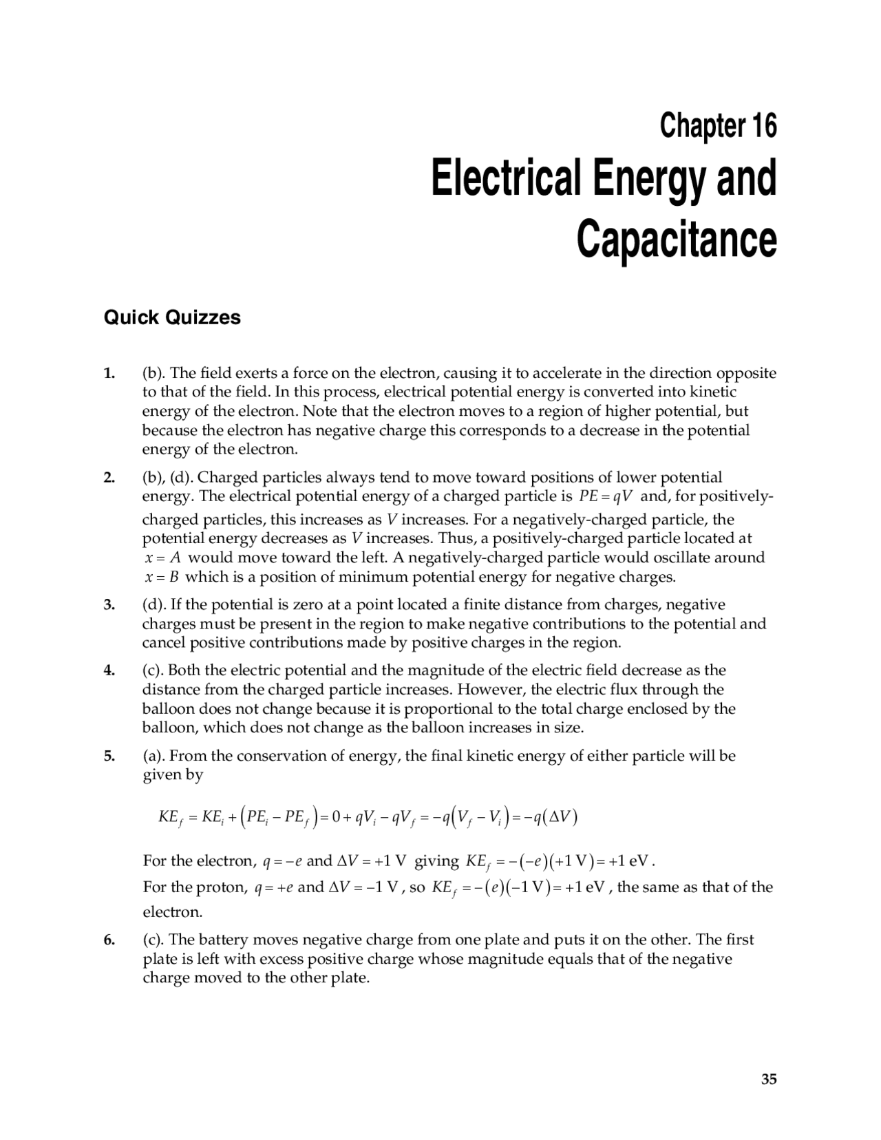 Electrical Energy And Capacitance Final Examination Phy 2054 Docsity