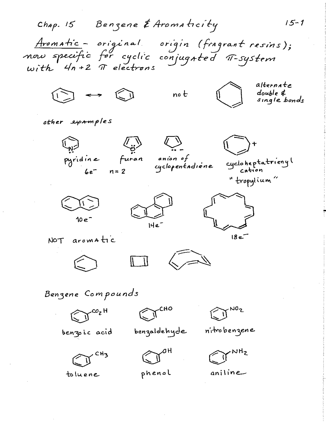 Notes On Benzene And Aromaticity Organic Chemistry Chem 238 Docsity