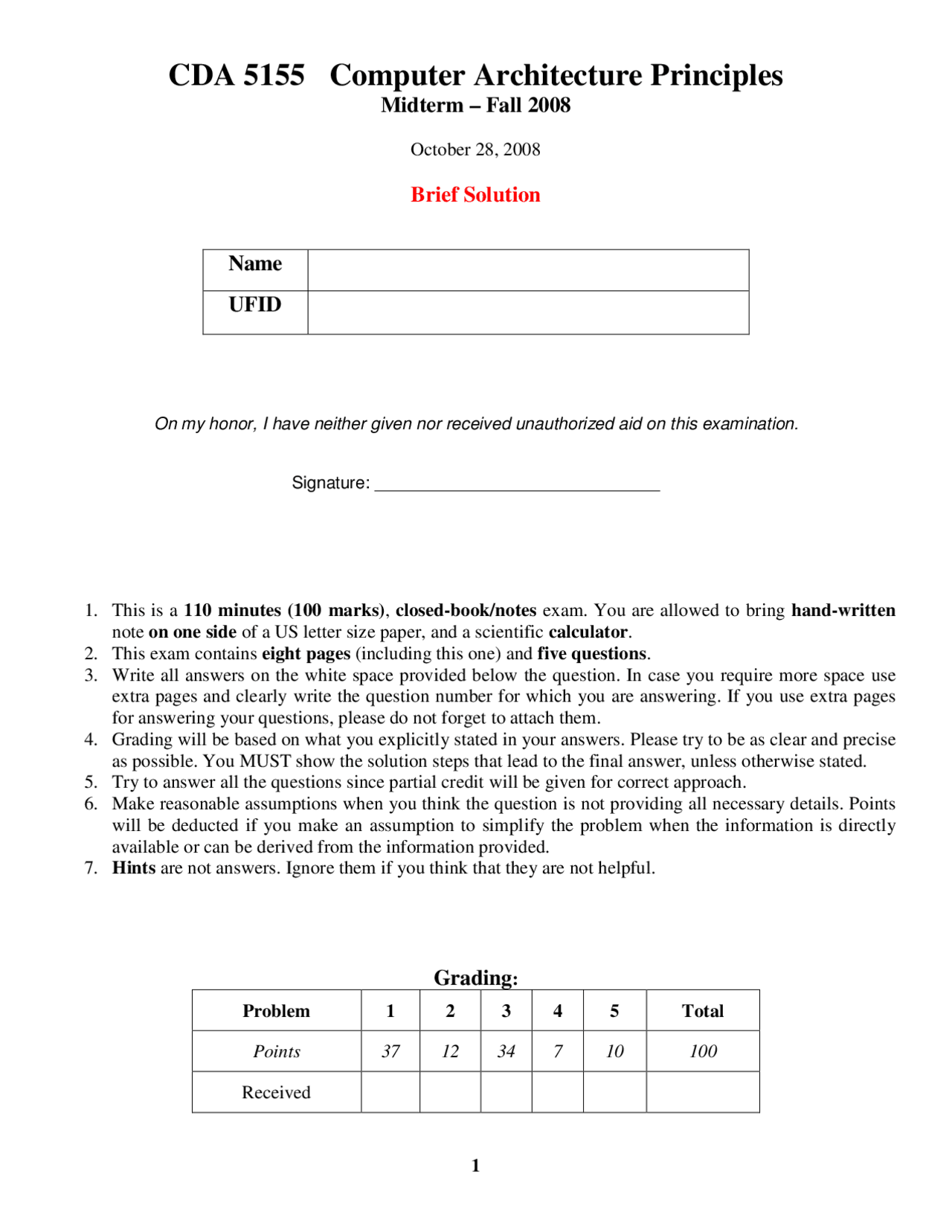 Fundamental Of Computer Design Computer Architecture Principles Cda
