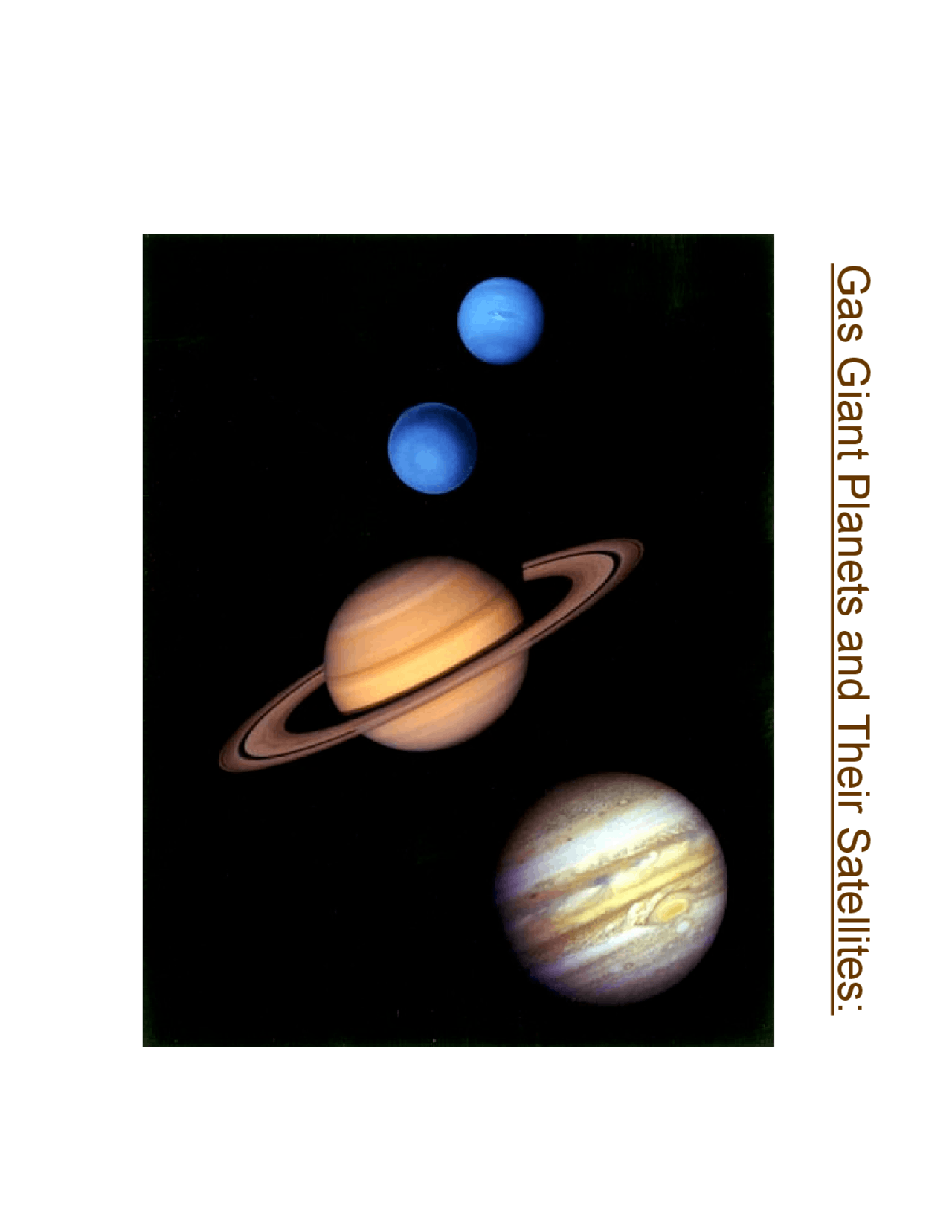 Gas Giants Planets and Their Satellites | ESS 102 - Docsity