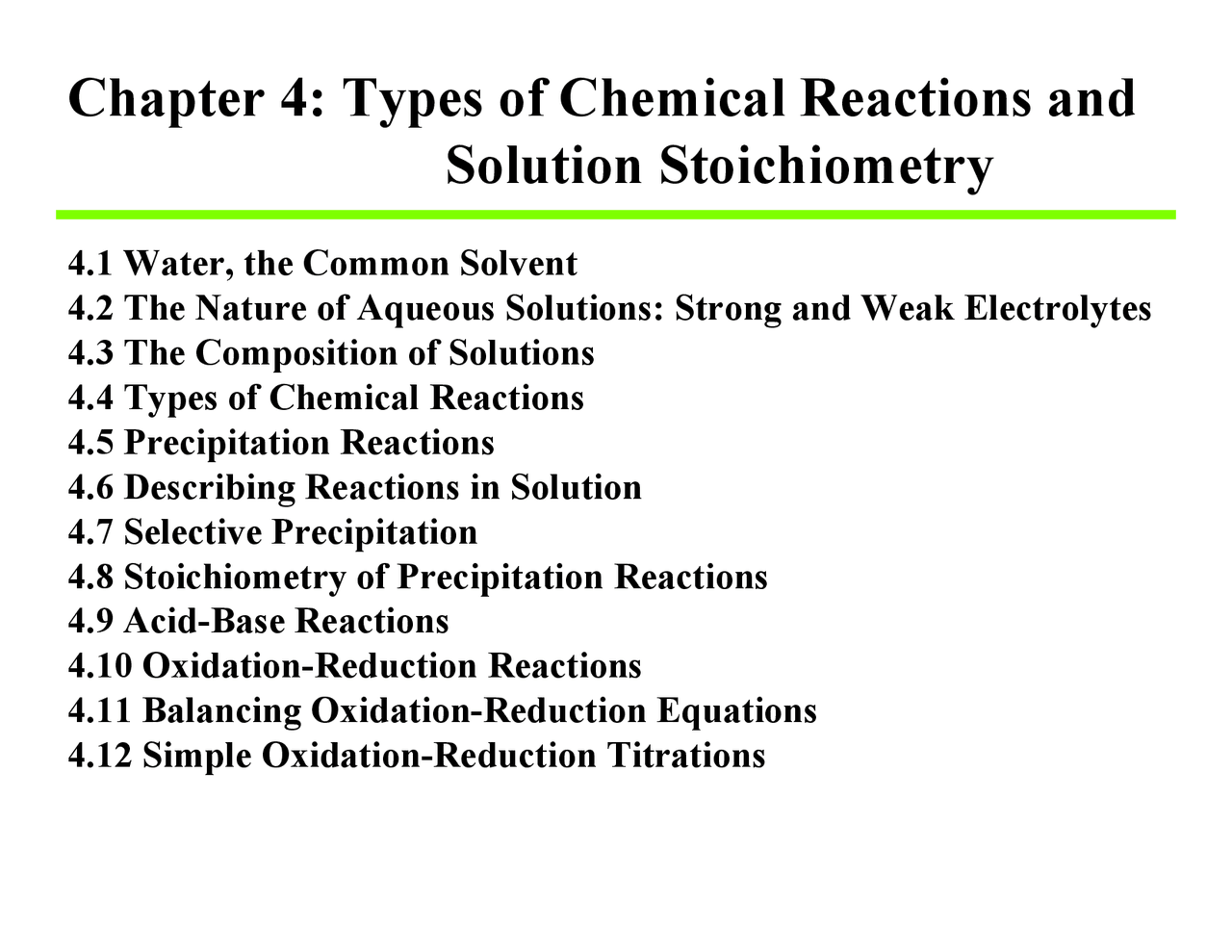 Types of Chemical Reactions and Solution Stoichiometry - Notes | CHEM ...