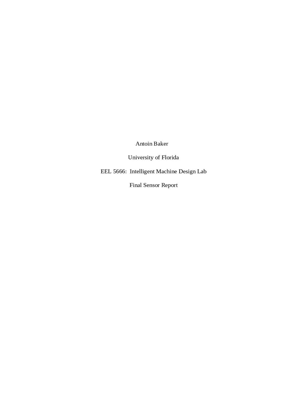 Cipher Intelligent Machine Design Lab Final Sensor Report Eel