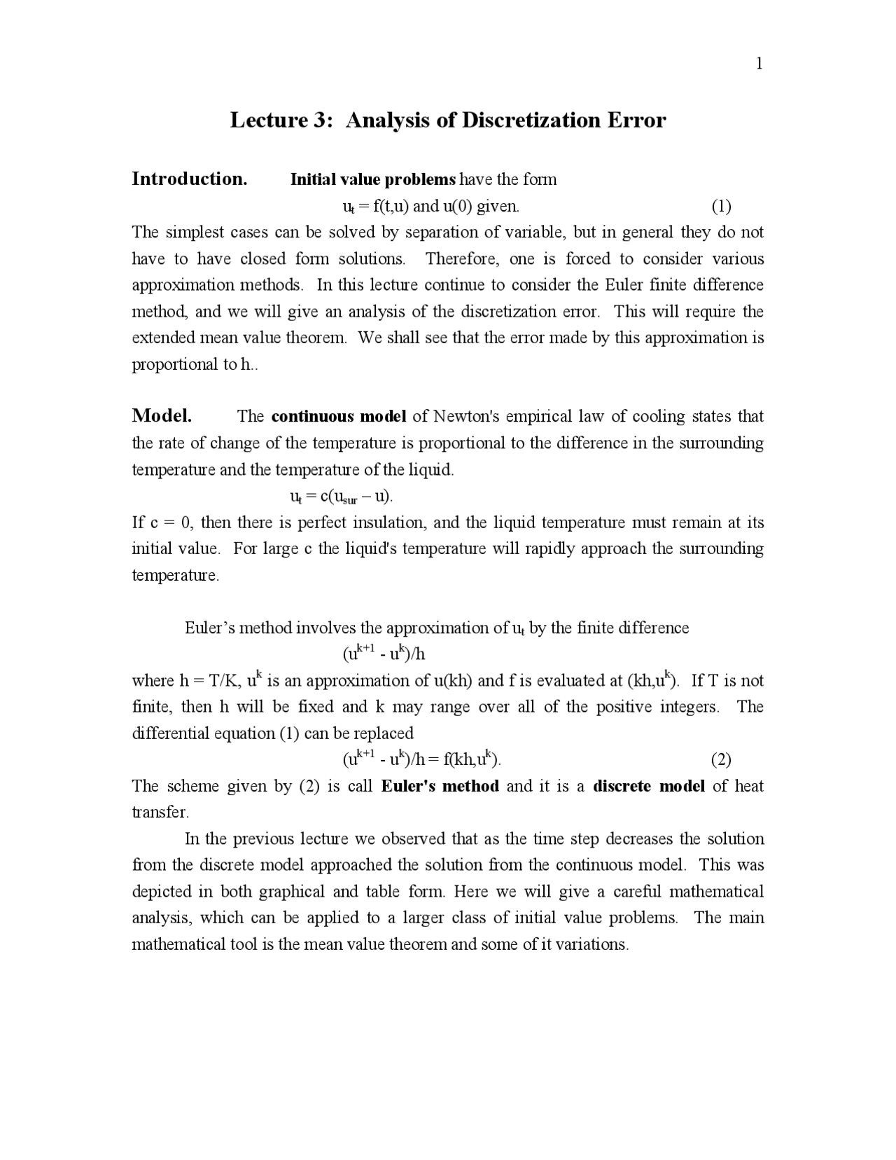 Analysis of Discretization Error | MA 325 | Study notes Mathematics ...