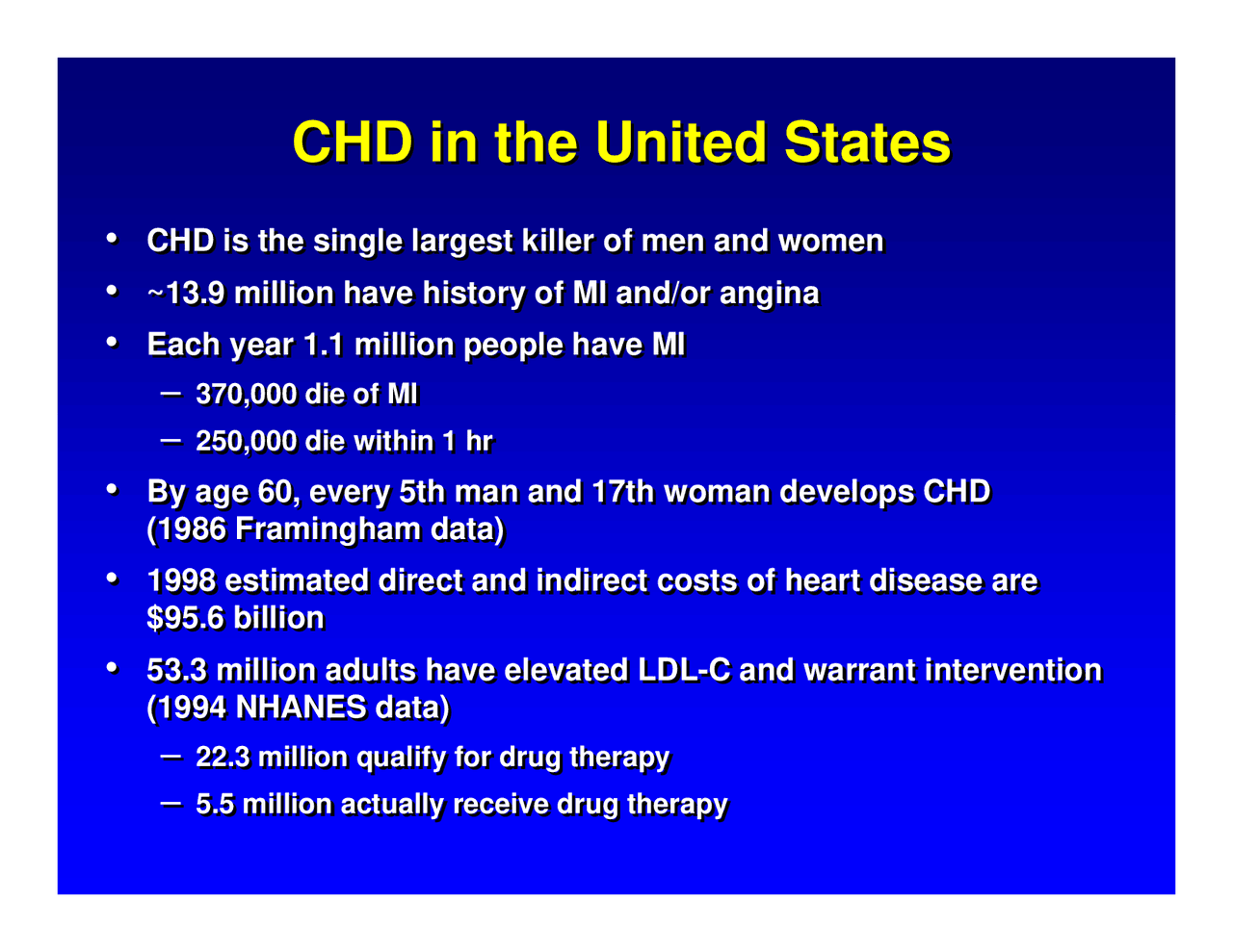 CHD in the United States - Lipid Nutrition | NUTR 521 - Docsity