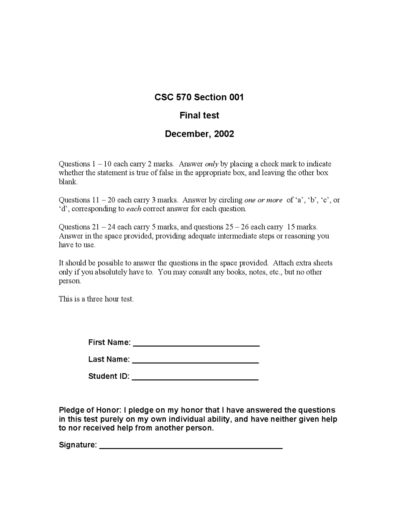 Final Exam Computer Networks Csc 570 Docsity
