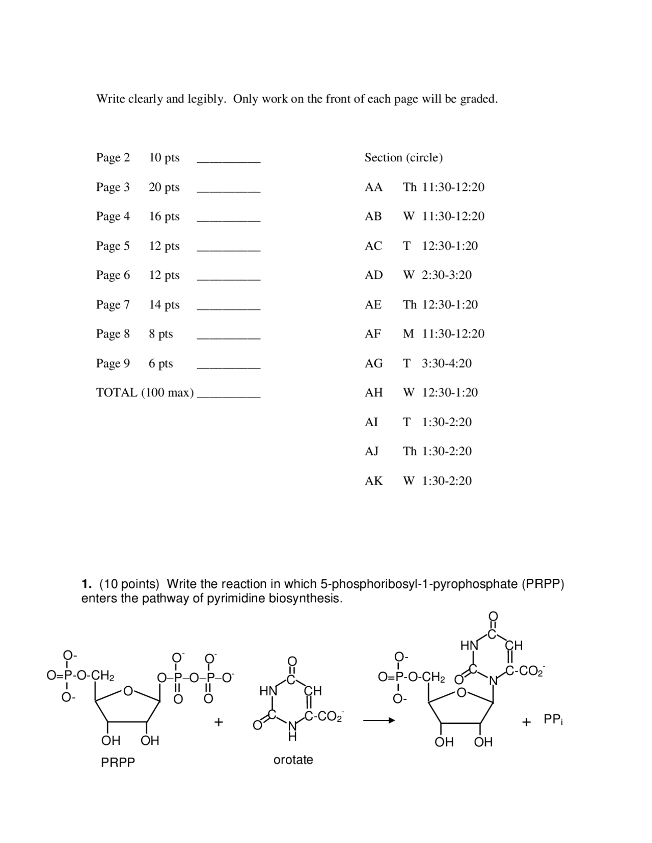 Solution Manual For Exam 2 Biochemistry Bioc 441 Docsity