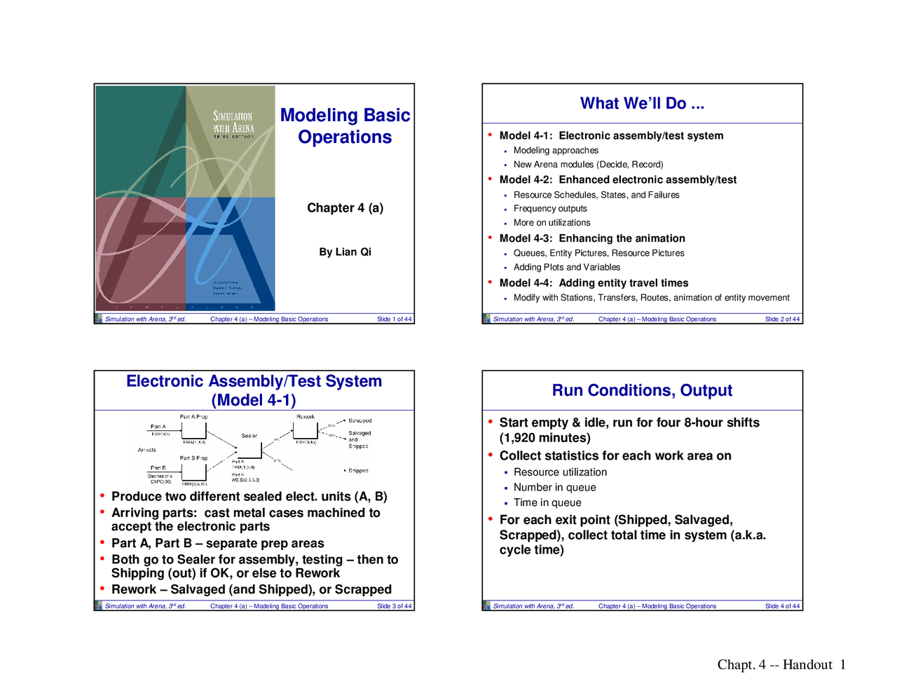 Modeling Basic Operations Lecture Slides Esi 4523 Docsity