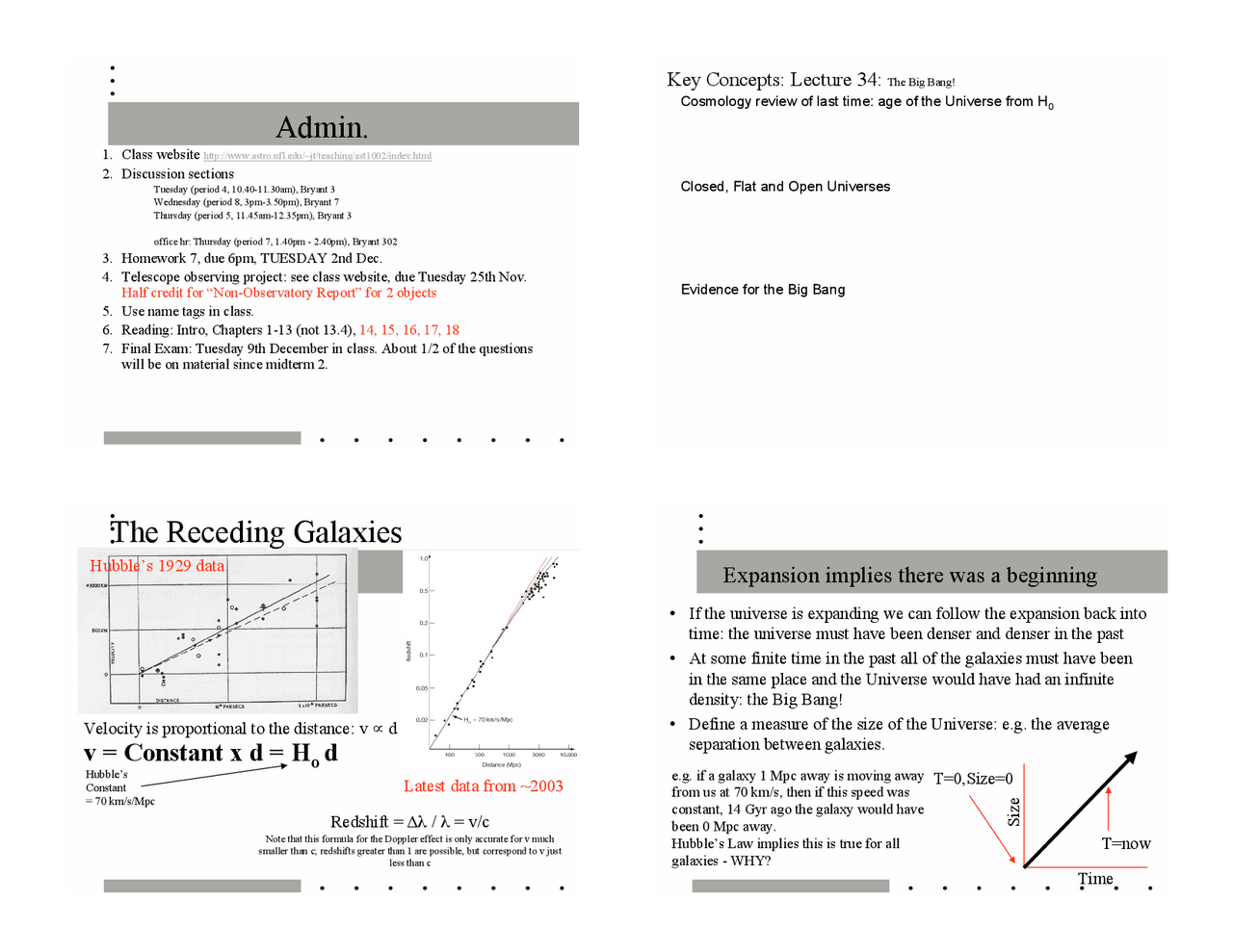 The Receding Galaxies Key Concepts Ast 1002 Docsity