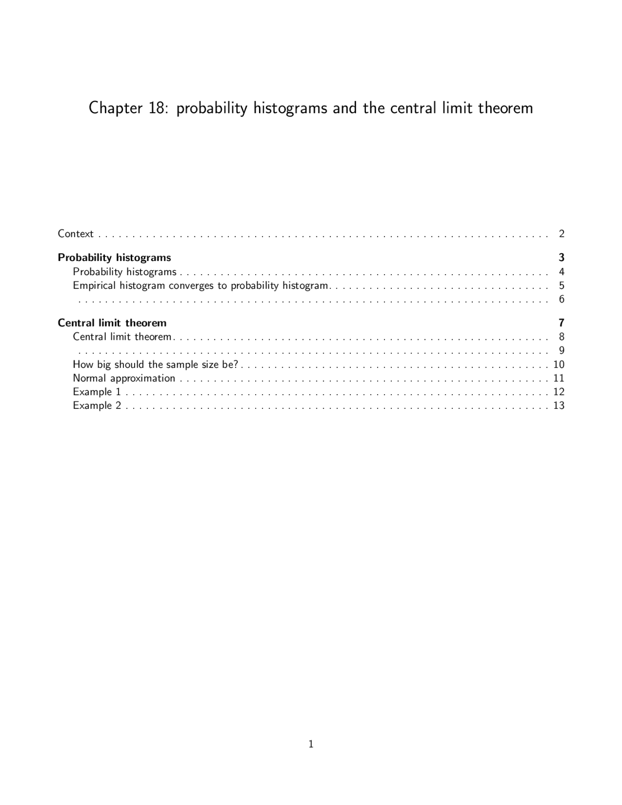 Probability Histograms and Central Limit Theorem | STAT 220 - Docsity