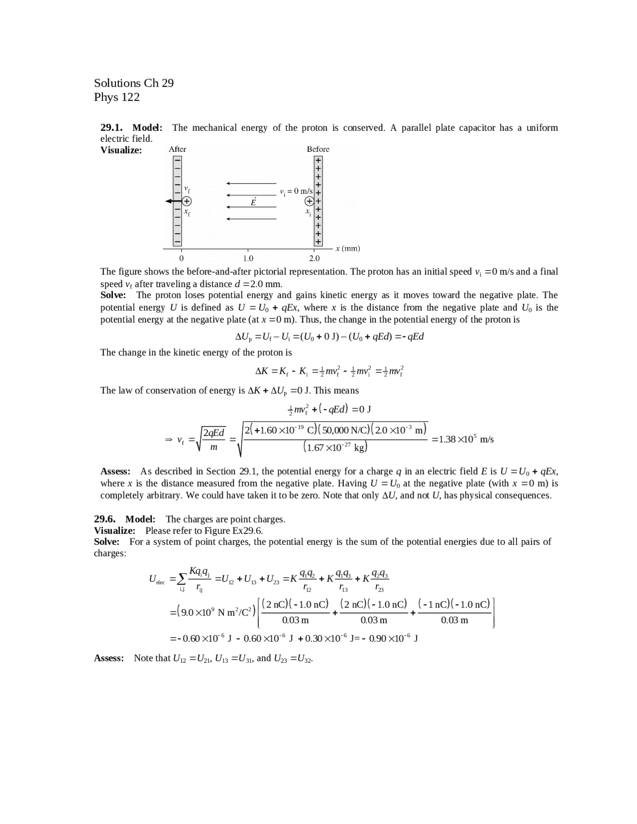 Solutions For Assignment Waves Electricity And Magnetism Phys 122
