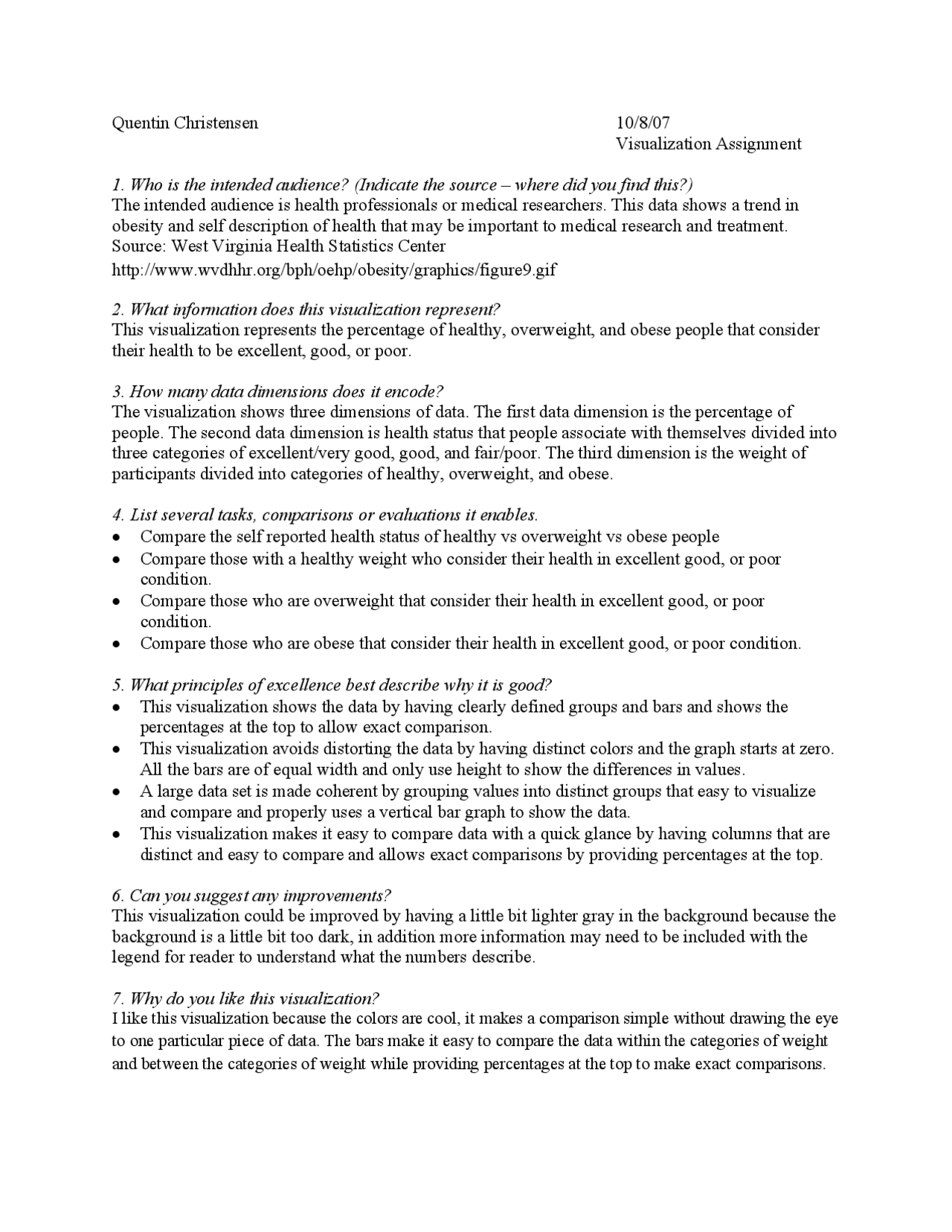 Visualization Assignment Information Visualization And Aesthetics