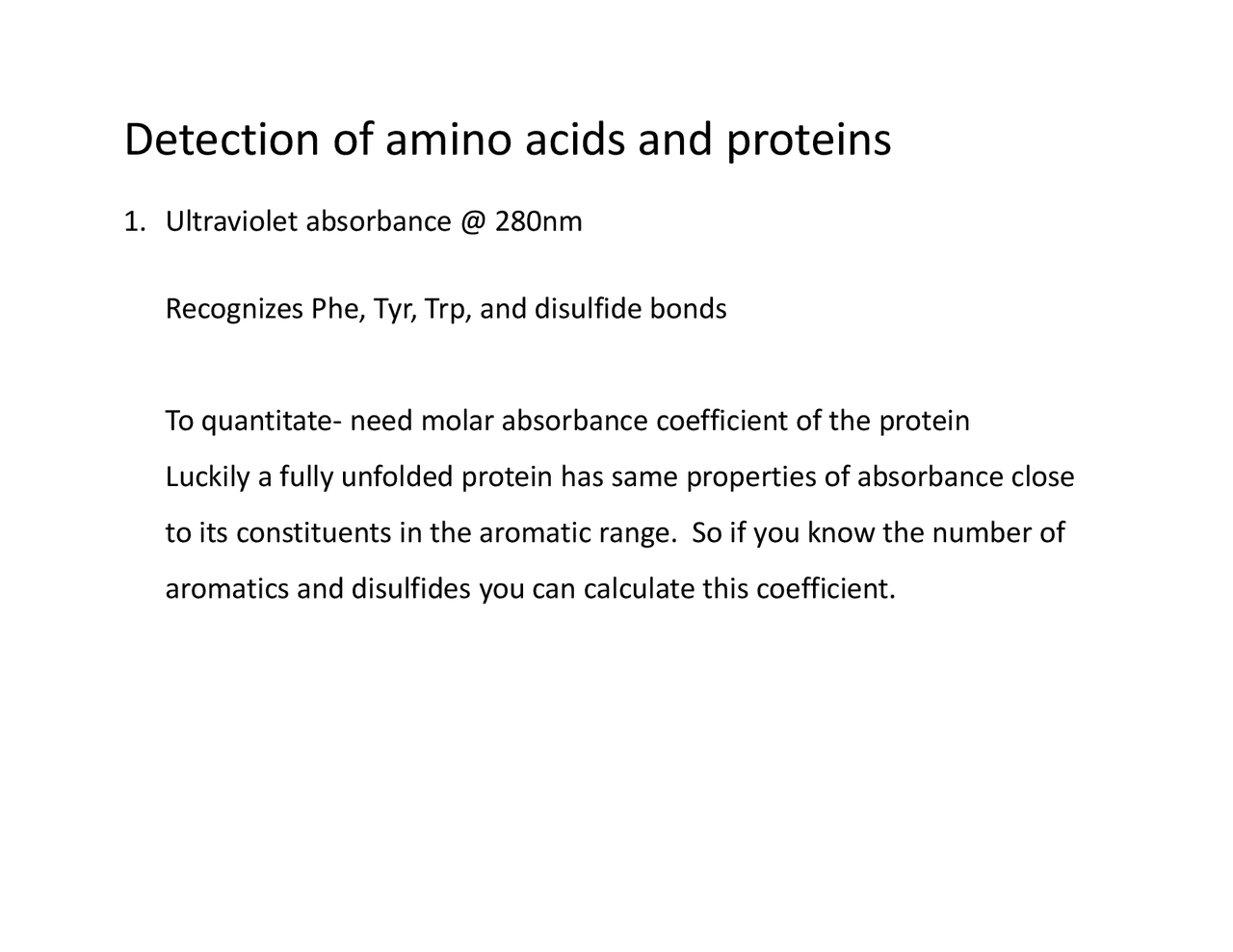 Amino Acids Macromolecular Structure Notes Bch 701 Docsity