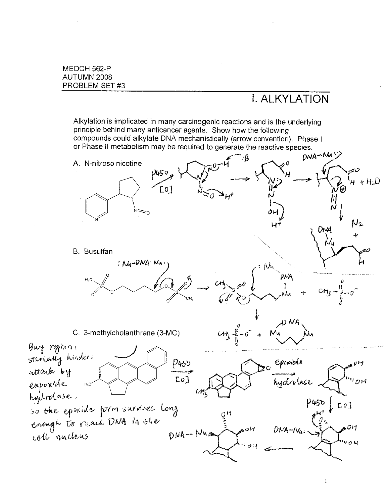 Problem Set 3 Solutions Medicinal Chemistry Medch 562 Docsity