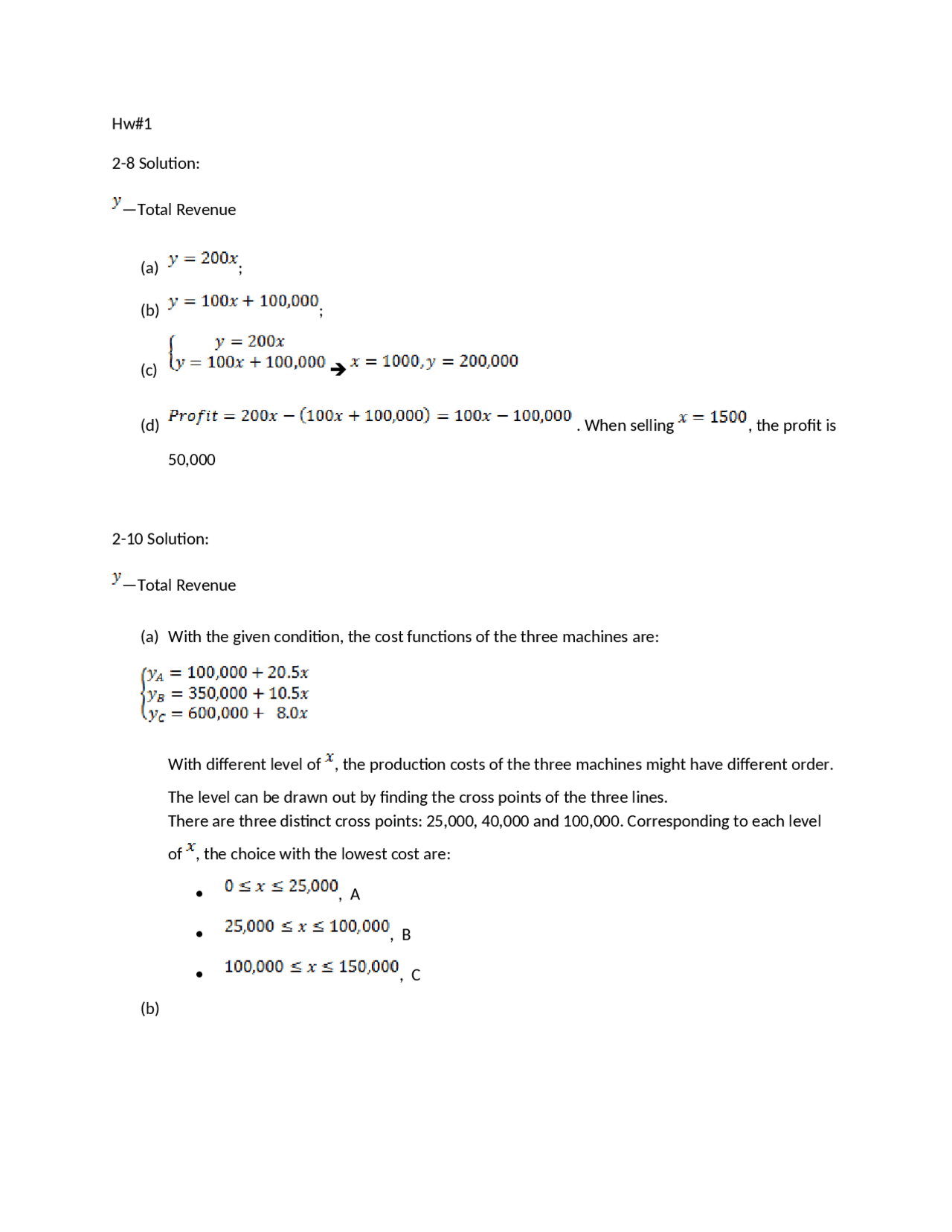 Homework #1 with Solutions - Engineering Economy | EIN 4354 - Docsity