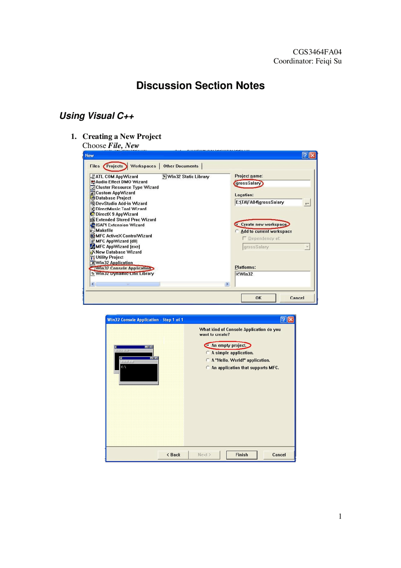 Lecture Slides On Using Visual C Computer Programming C Cgs 0462