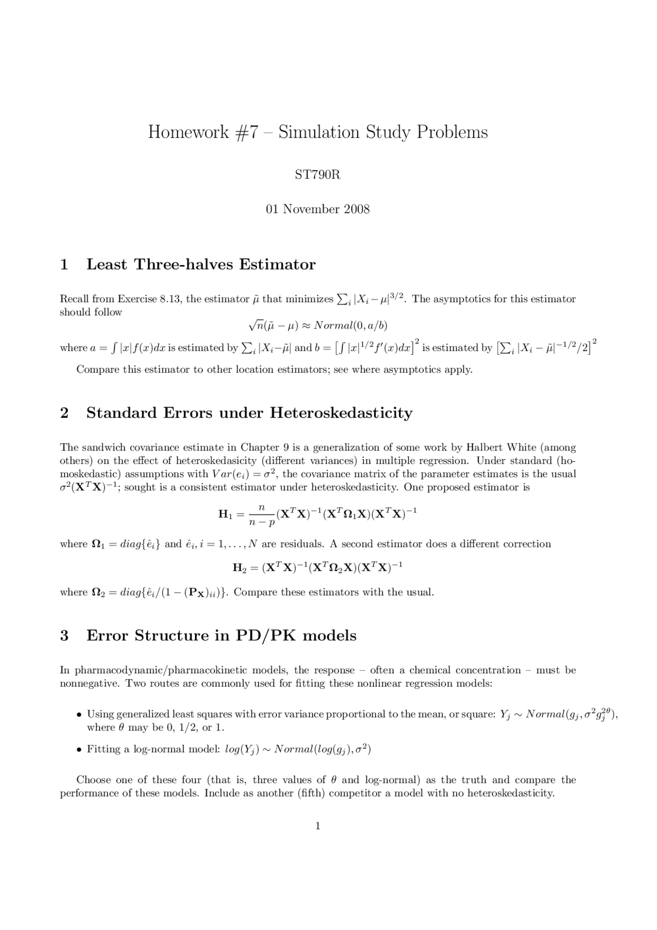 Homework Assignment: Statistical Inference and Model Comparison - Prof ...