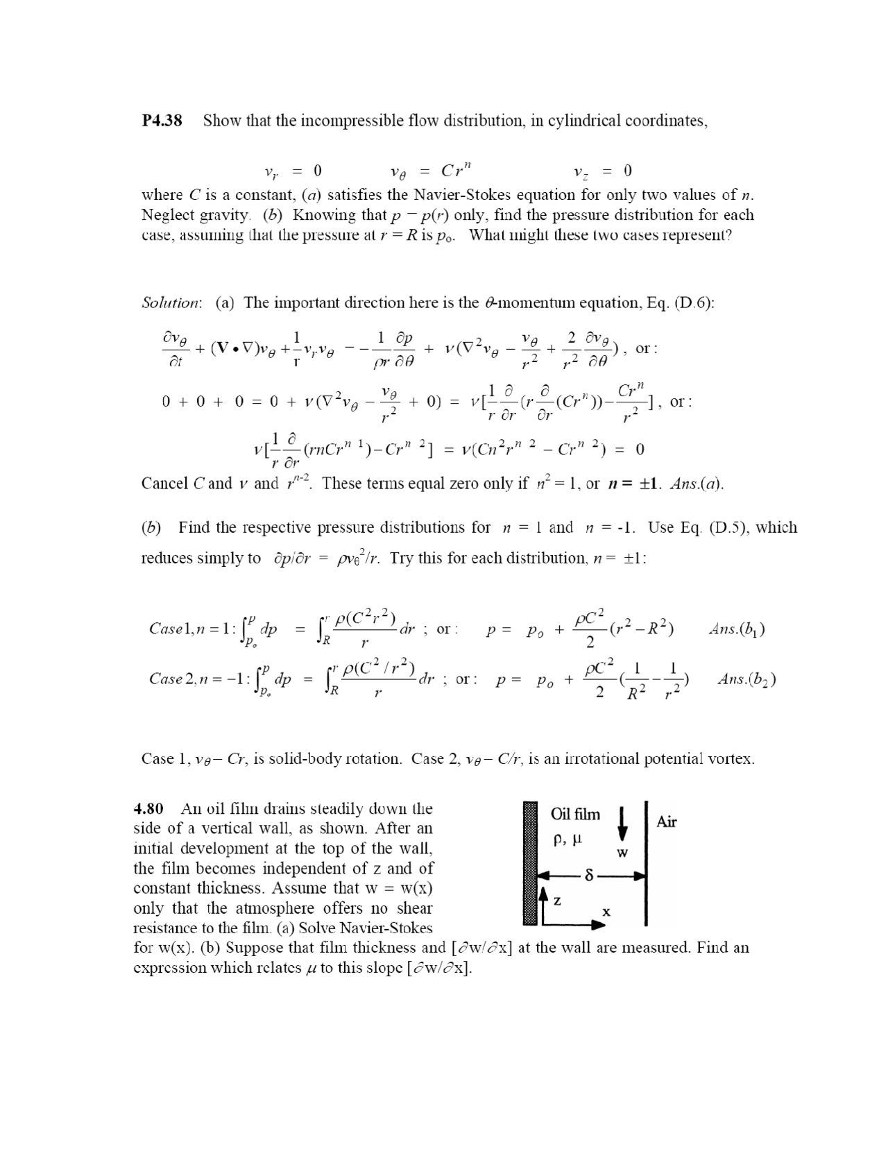 Assignments Six Solved for Fluid Mechanic | MAE 308 - Docsity