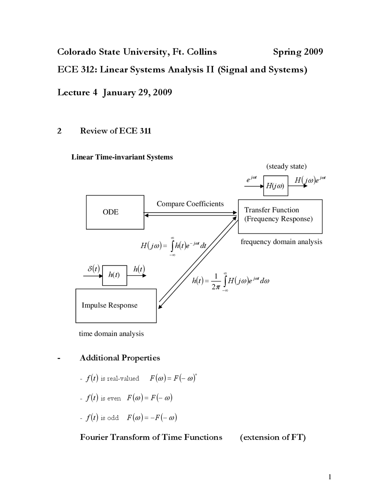 Laplace Transform Signal And Systems Lecture Notes Ece 312 Docsity