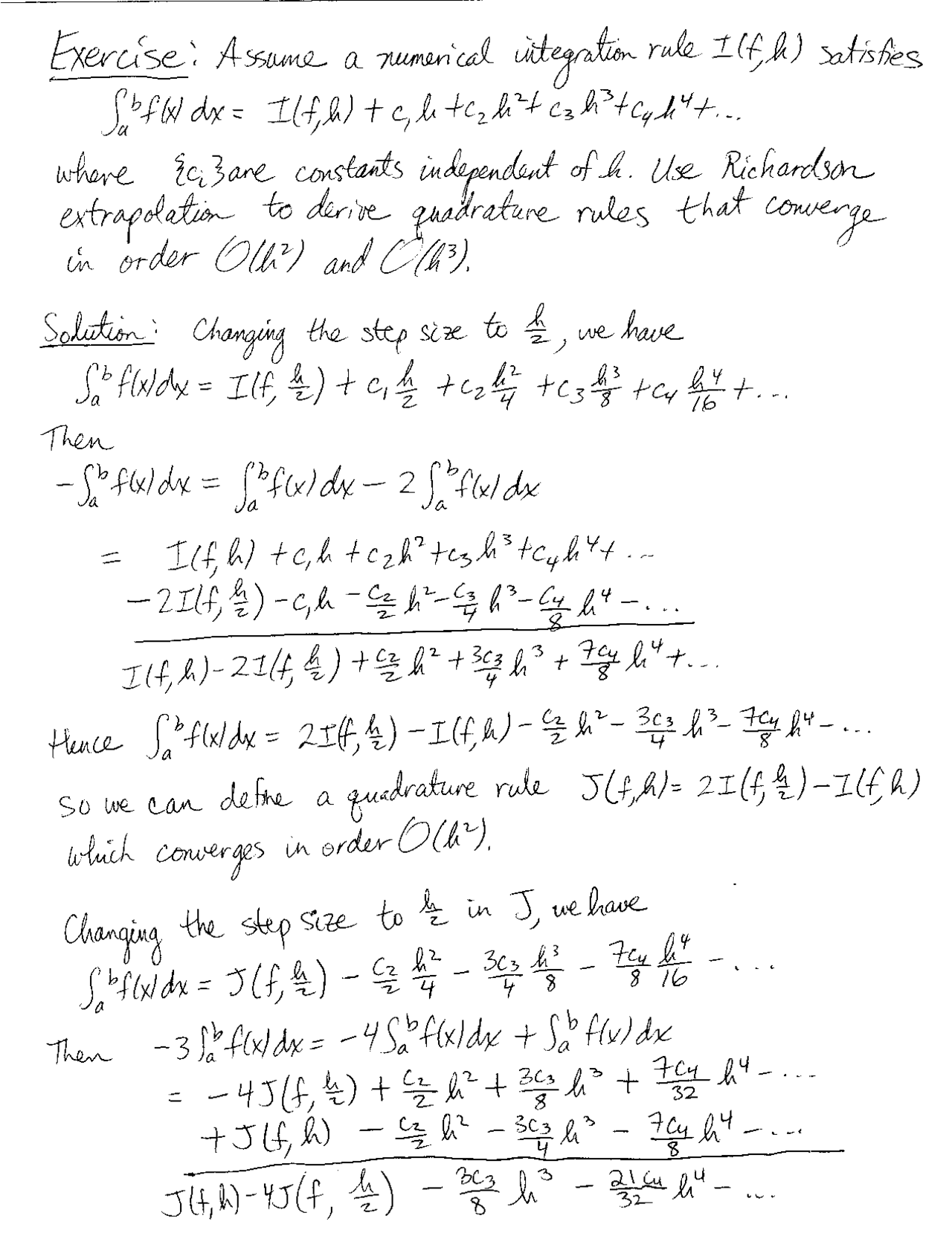 Handout Assignment 11 Numerical Analysis I Math 781 Docsity