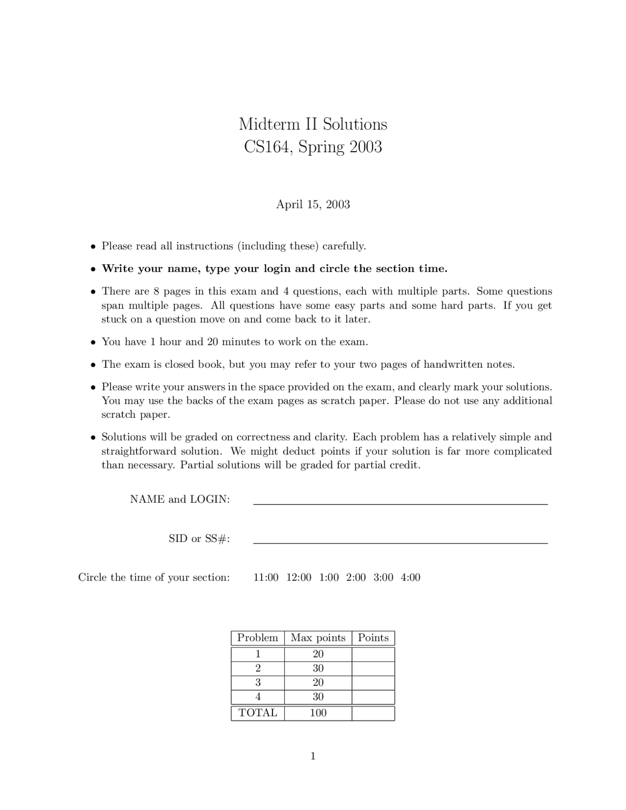 Exam 2 4 Questions With Solution Of Programming Languages Cs 4610