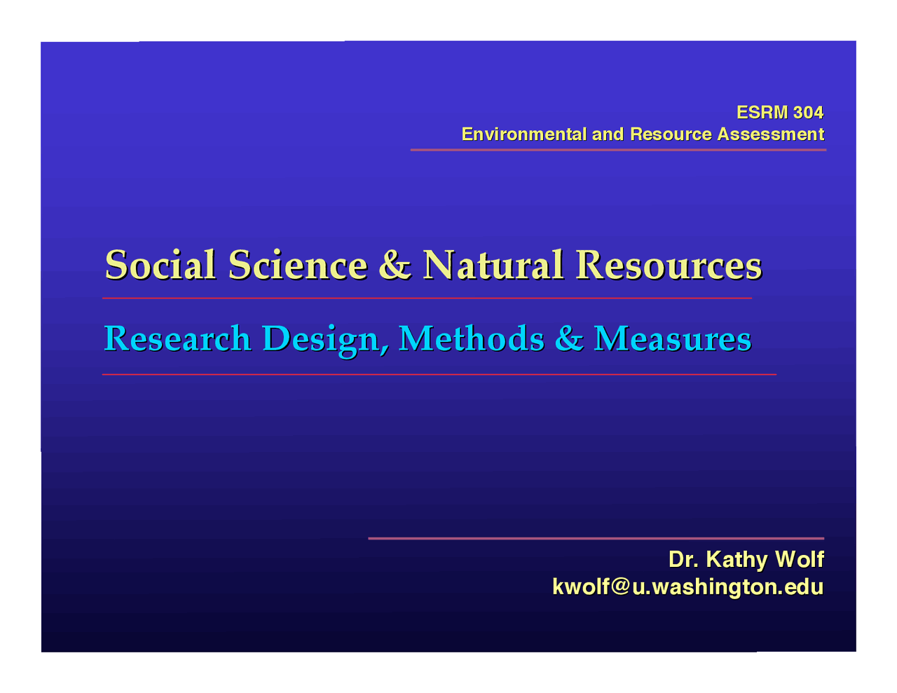 Social Science And Natural Resources Esrm 304 Docsity