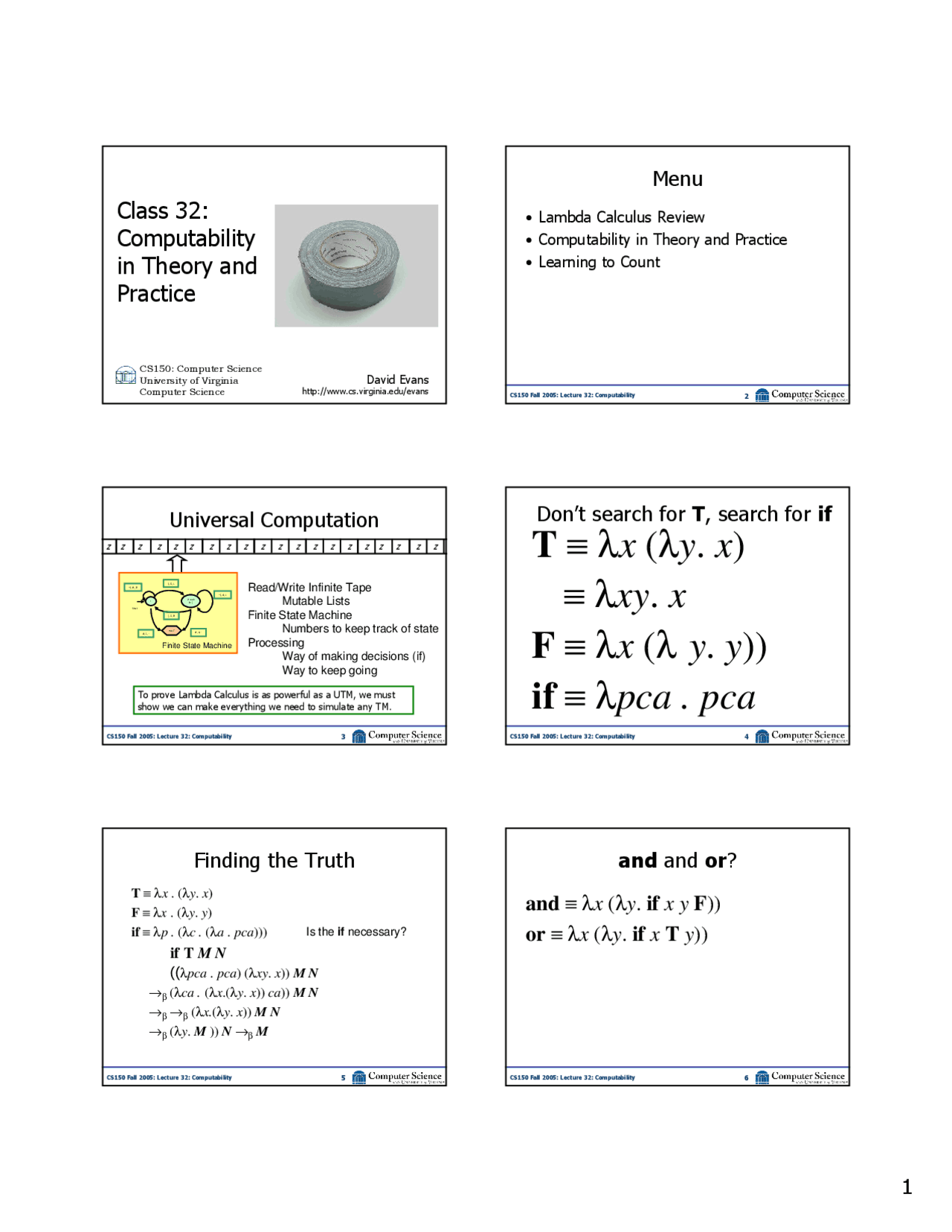 Computability In Theory And Practice - Explorations in Language and Logic | CS 1120 | Study ...