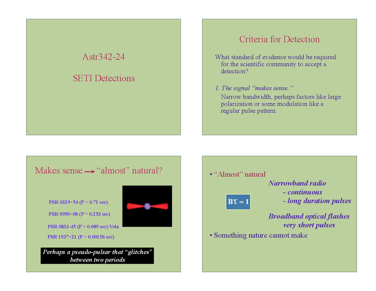 Criteria for Detection - Life Beyond the Earth | ASTR 3420 - Docsity