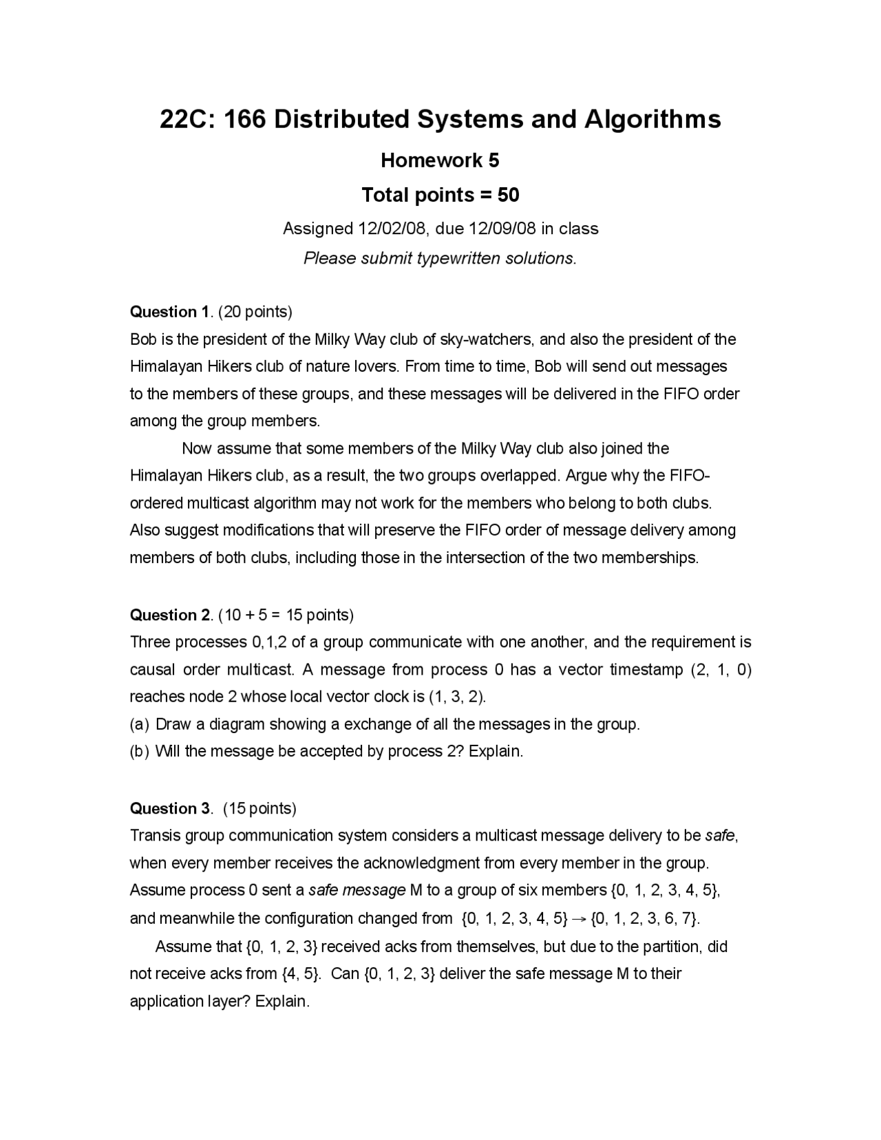 Homework 5 Question 3 Distributed Systems And Algorithms 22c 166