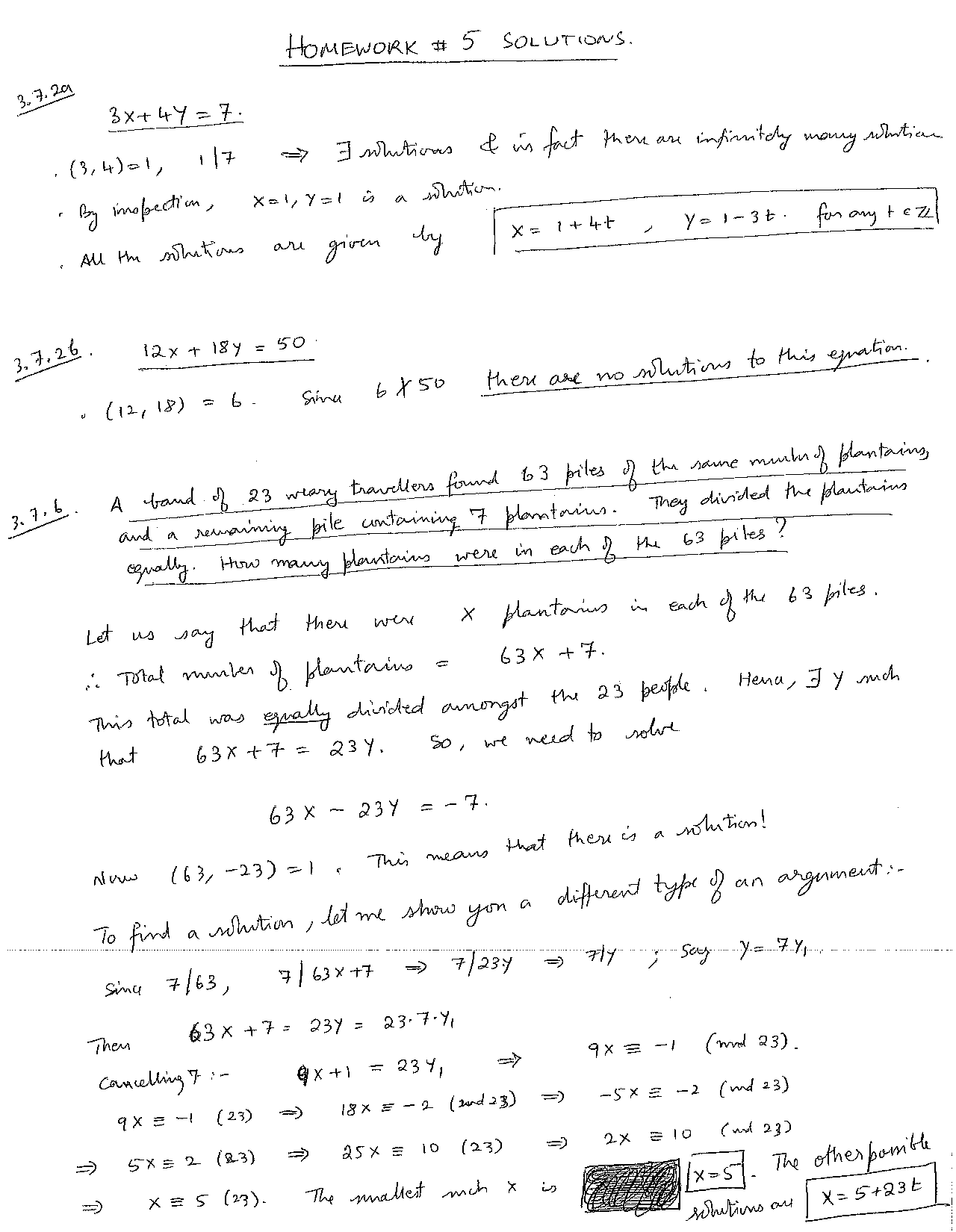 Homework 5 With Solution Number Theory Math 4713 Docsity