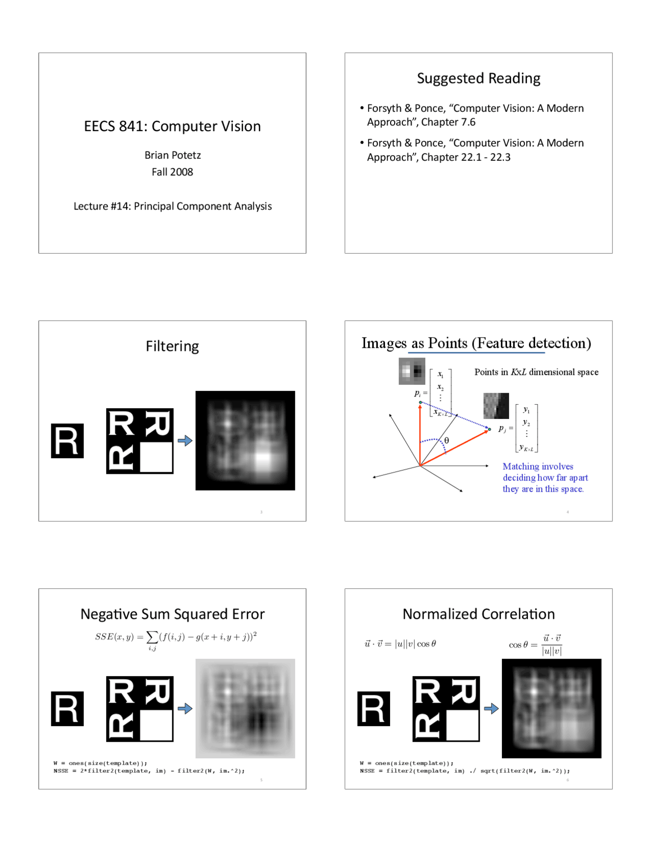 Lecture Slides On Principles Component Analysis Eecs 841 Docsity