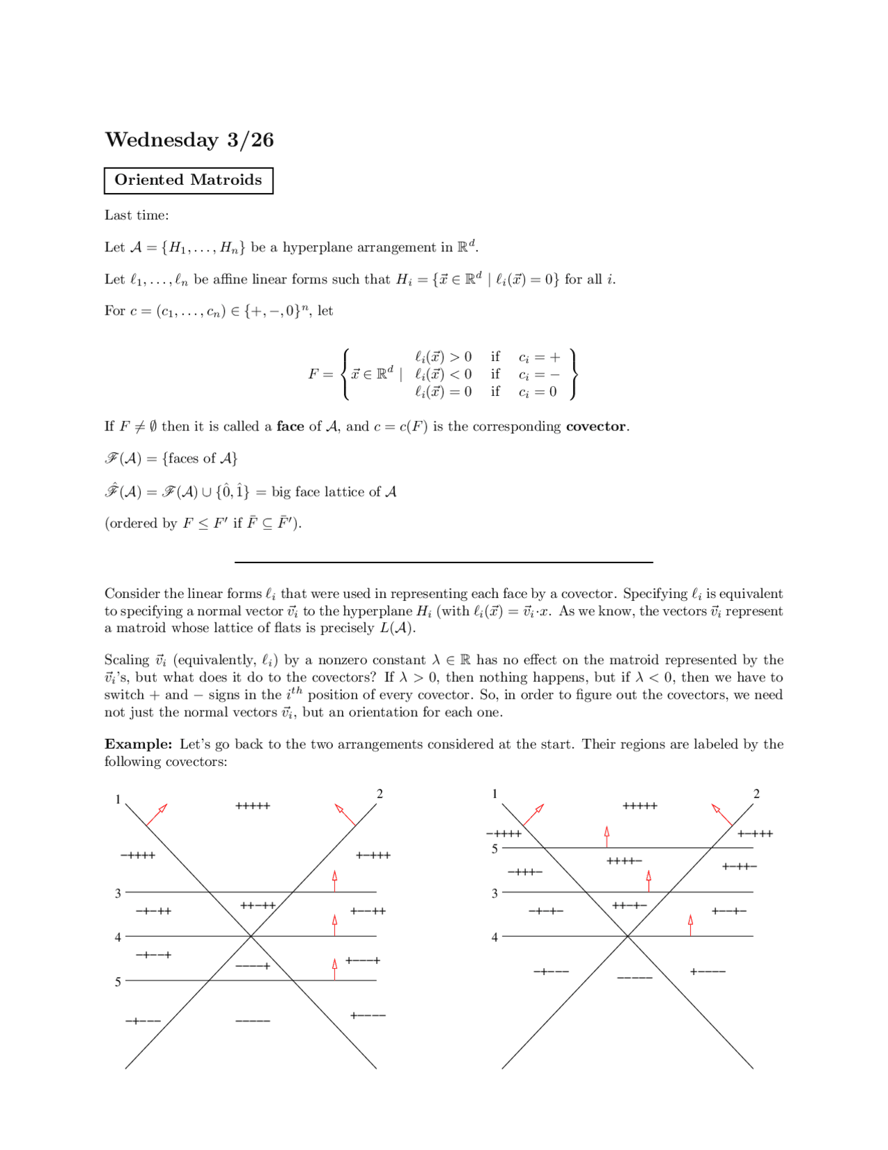 Notes On Oriented Metroid Linear Regression Math 796 Docsity
