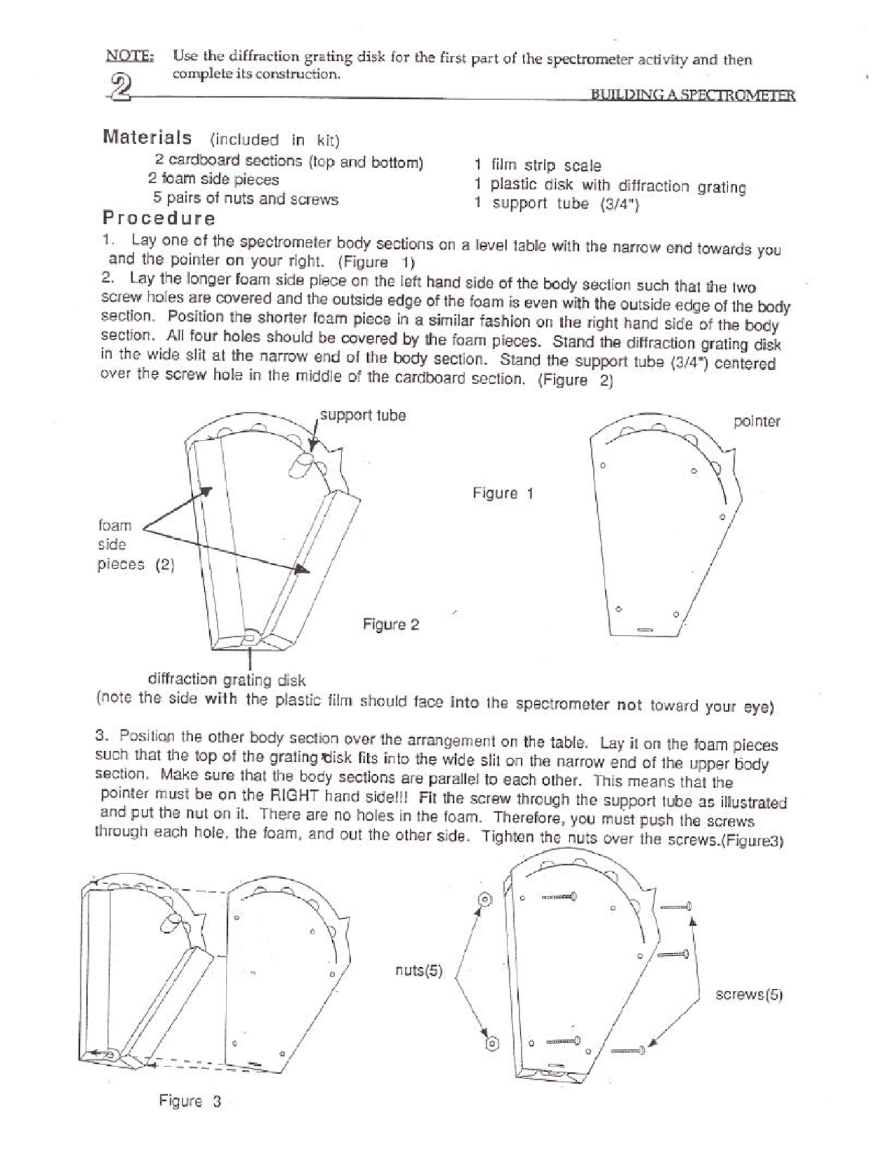 Building A Spectrometer Introductory Astronomy As 101 Docsity