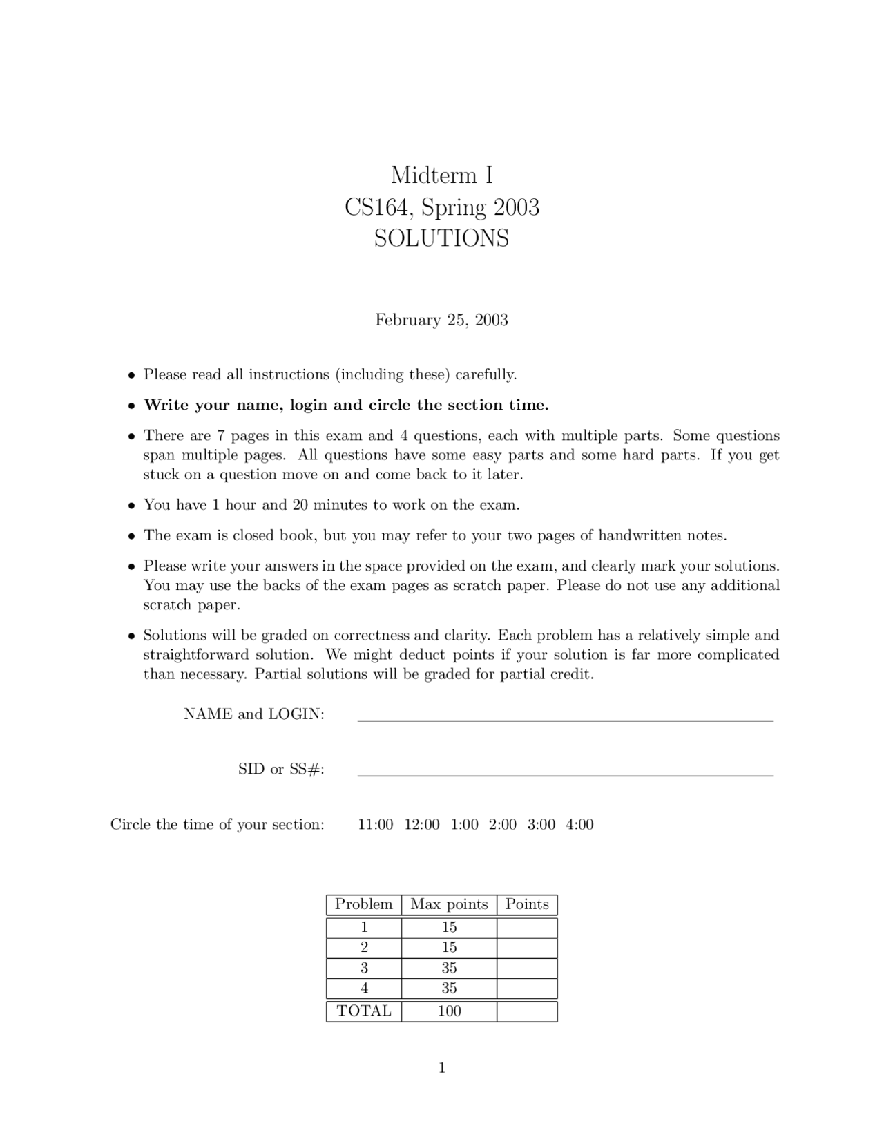 4 Questions With Solution Of Programming Language Exam 1 Cs 4610