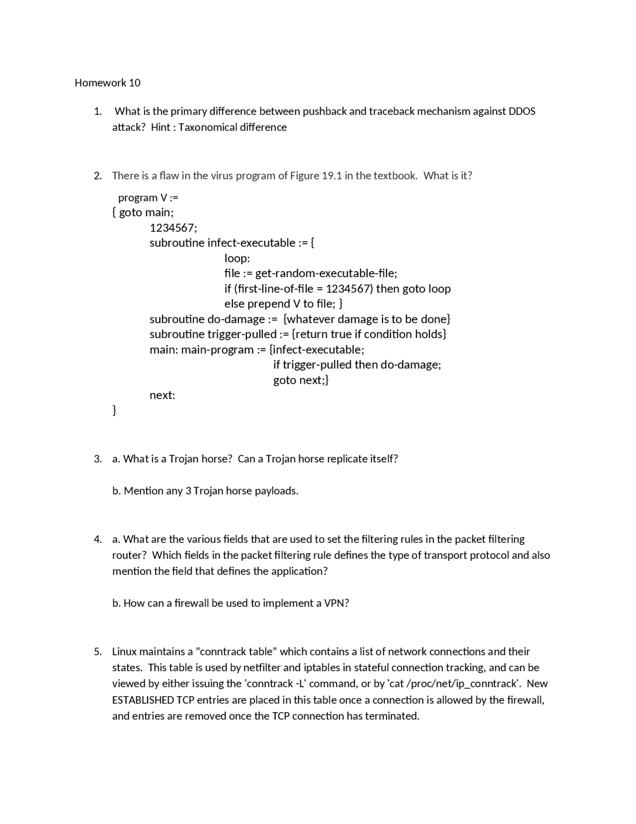 Network Security Homework 10 Eecs 712 Docsity