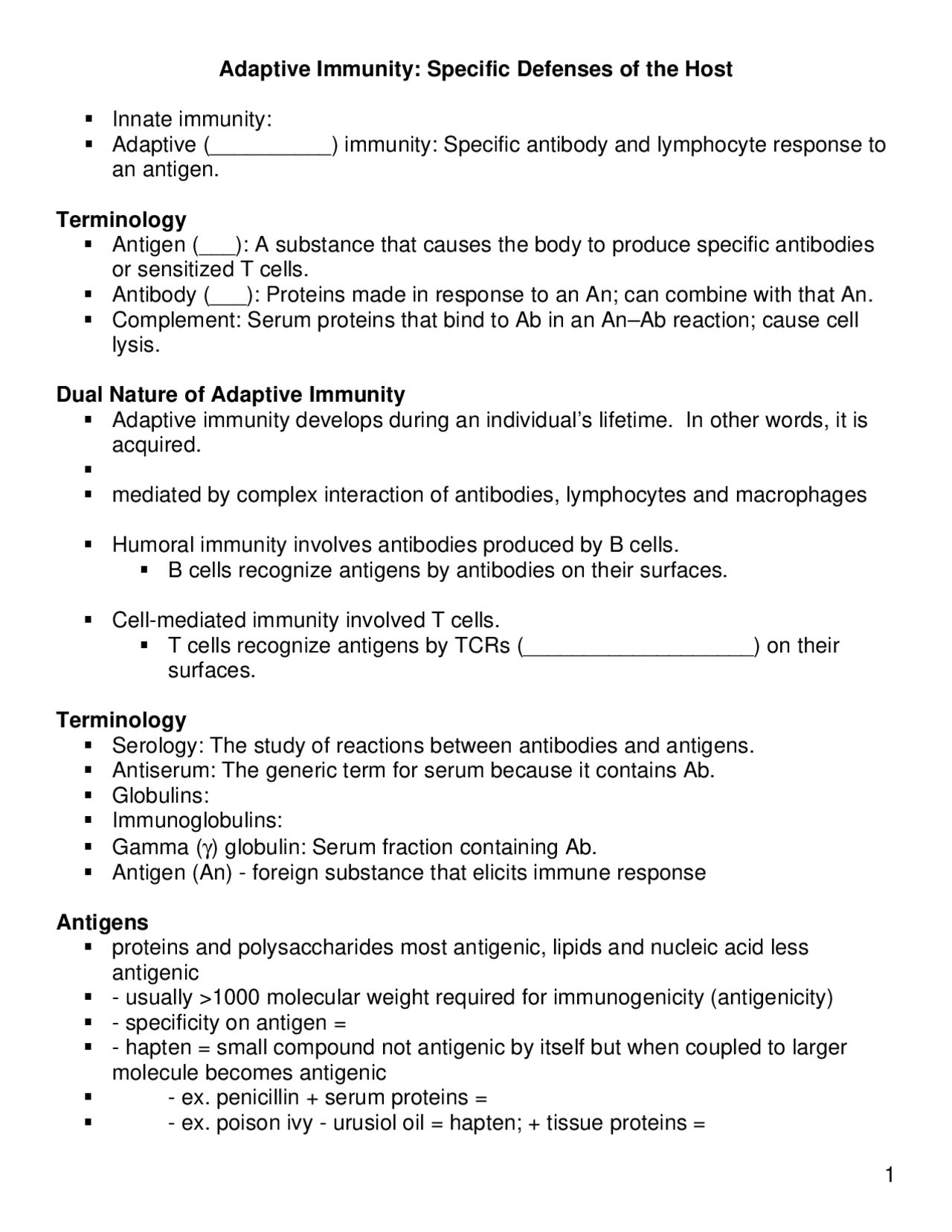 Adaptive Immunity Specific Defenses Of The Host Microbiology Bi