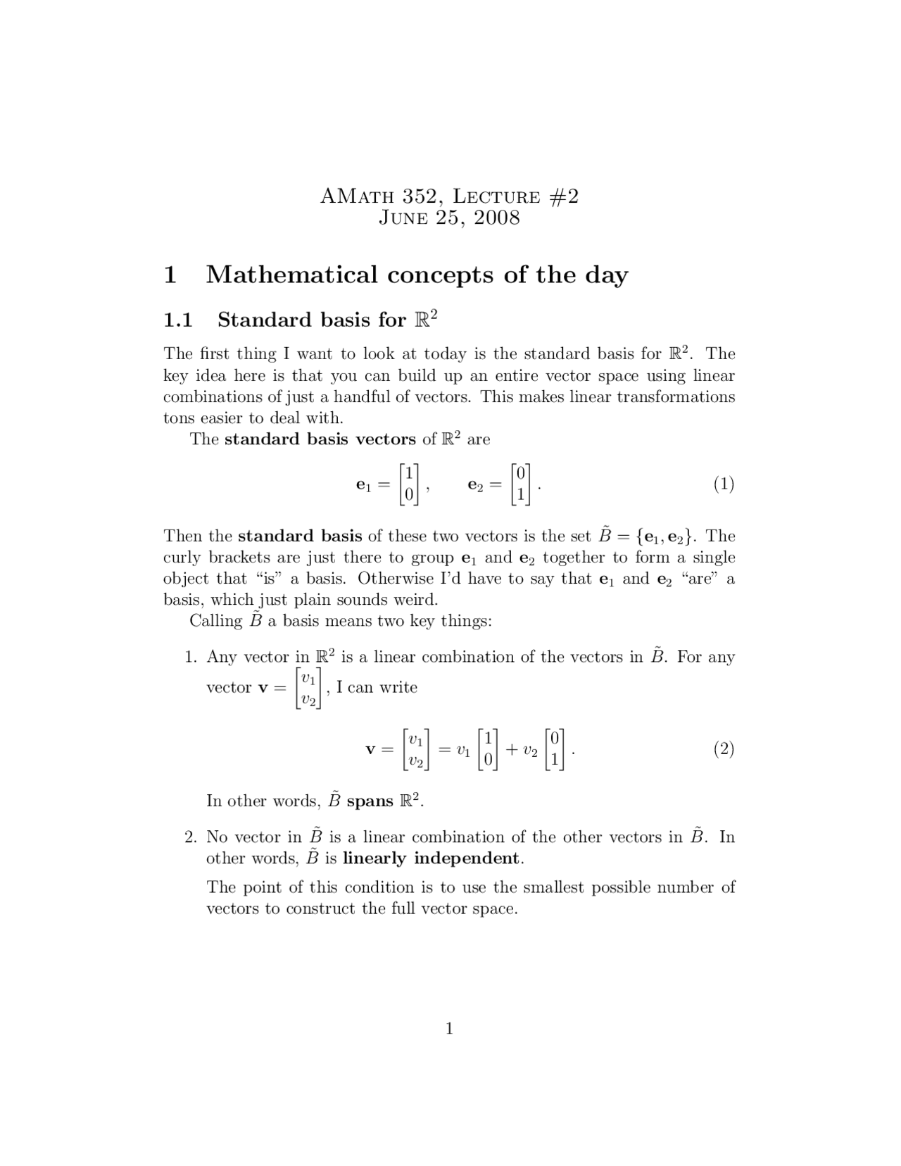 Mathematical Concept Of Day Linear Algebra And Numerical Analysis