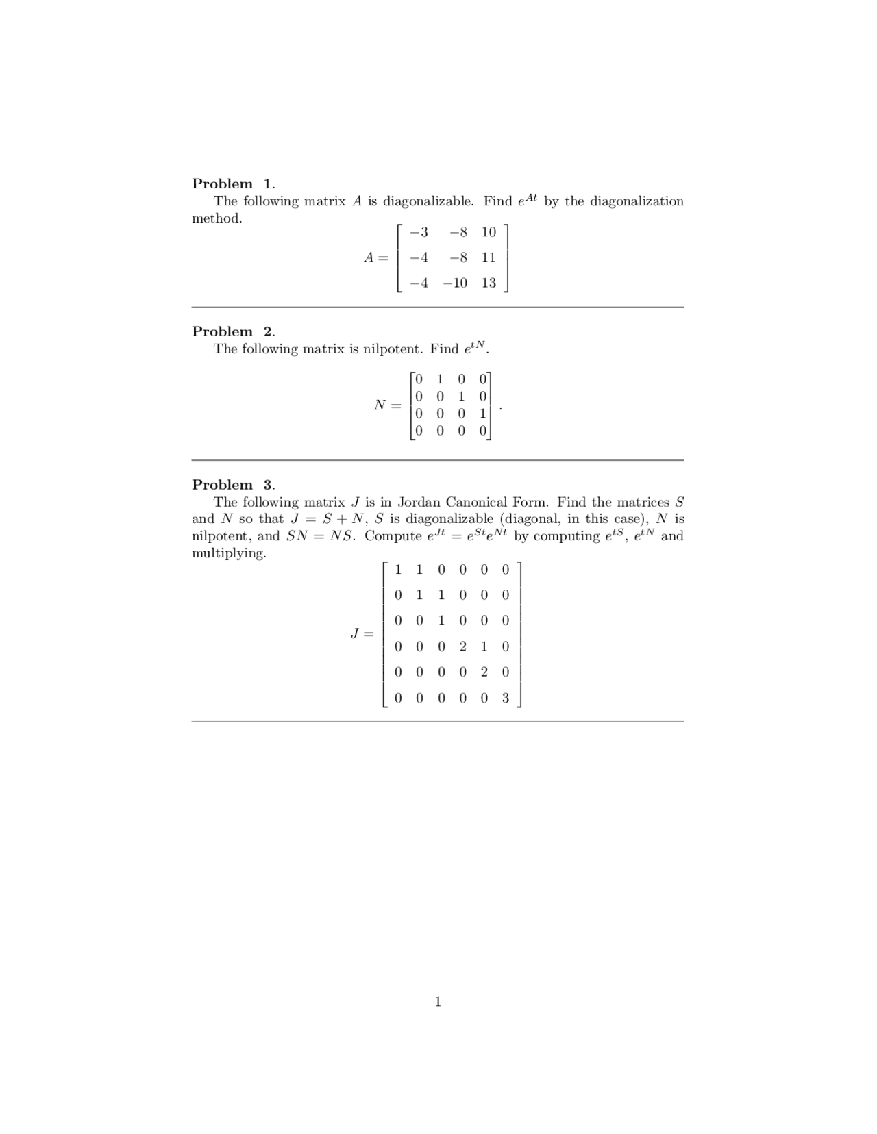 8 Problems on Higher Mathematics - Practice Exam 2 | MATH 3351 | Exams ...