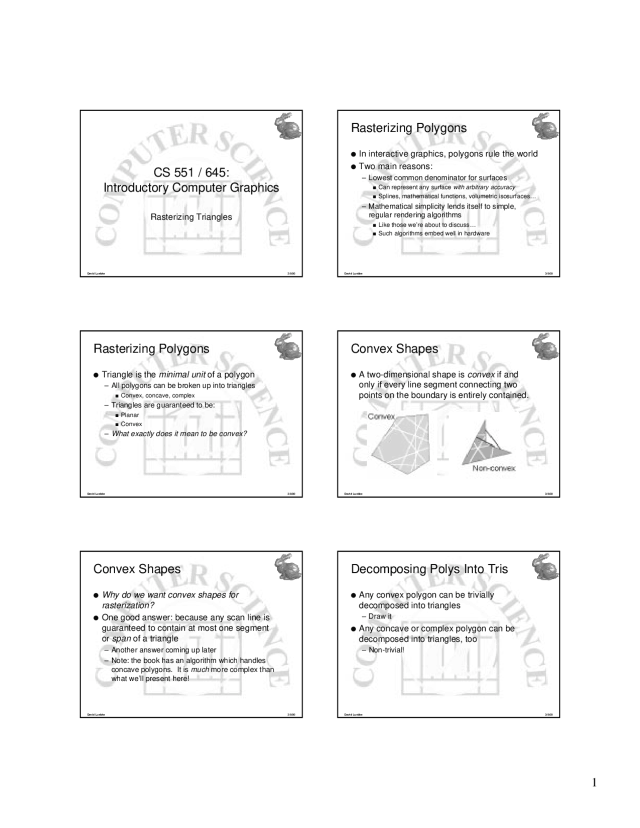 Rasterizing Polygons Lecture Slides Cs 5501 Docsity 