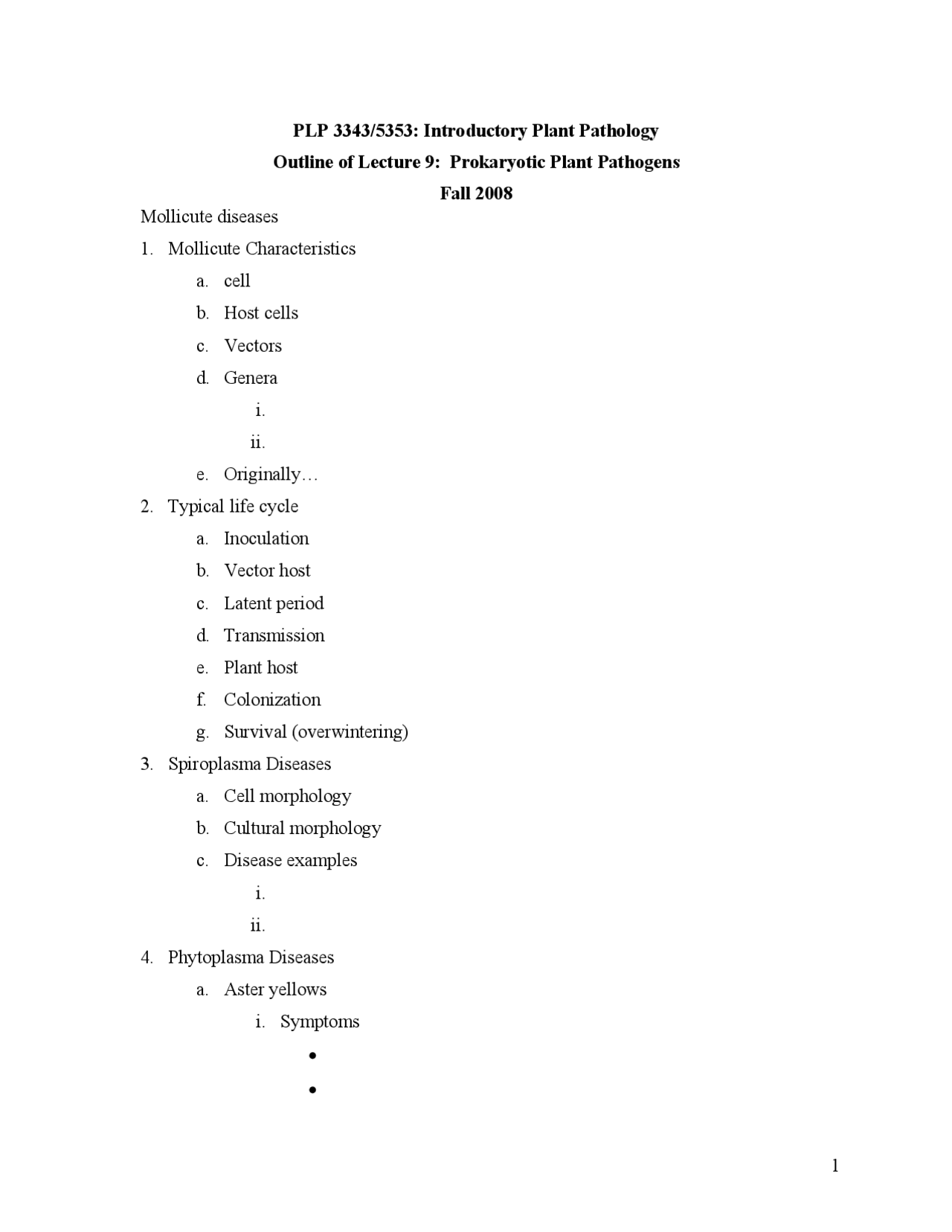 Notes On Prokaryotic Plant Pathogens Principles Of Plant Pathology