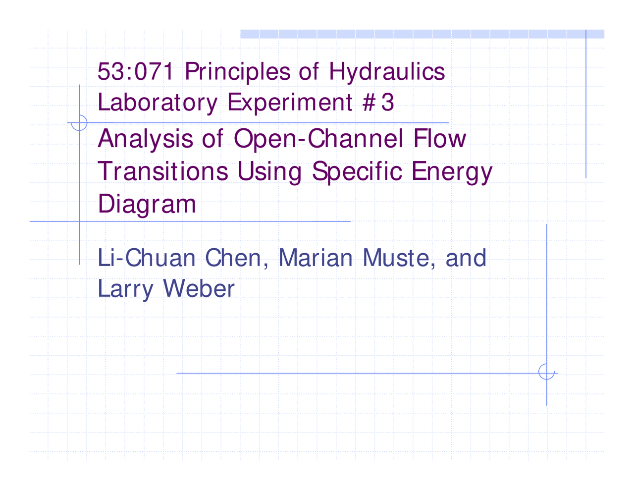 Analysis of Open-Channel Flow Transition Using Specific Energy Diagram ...