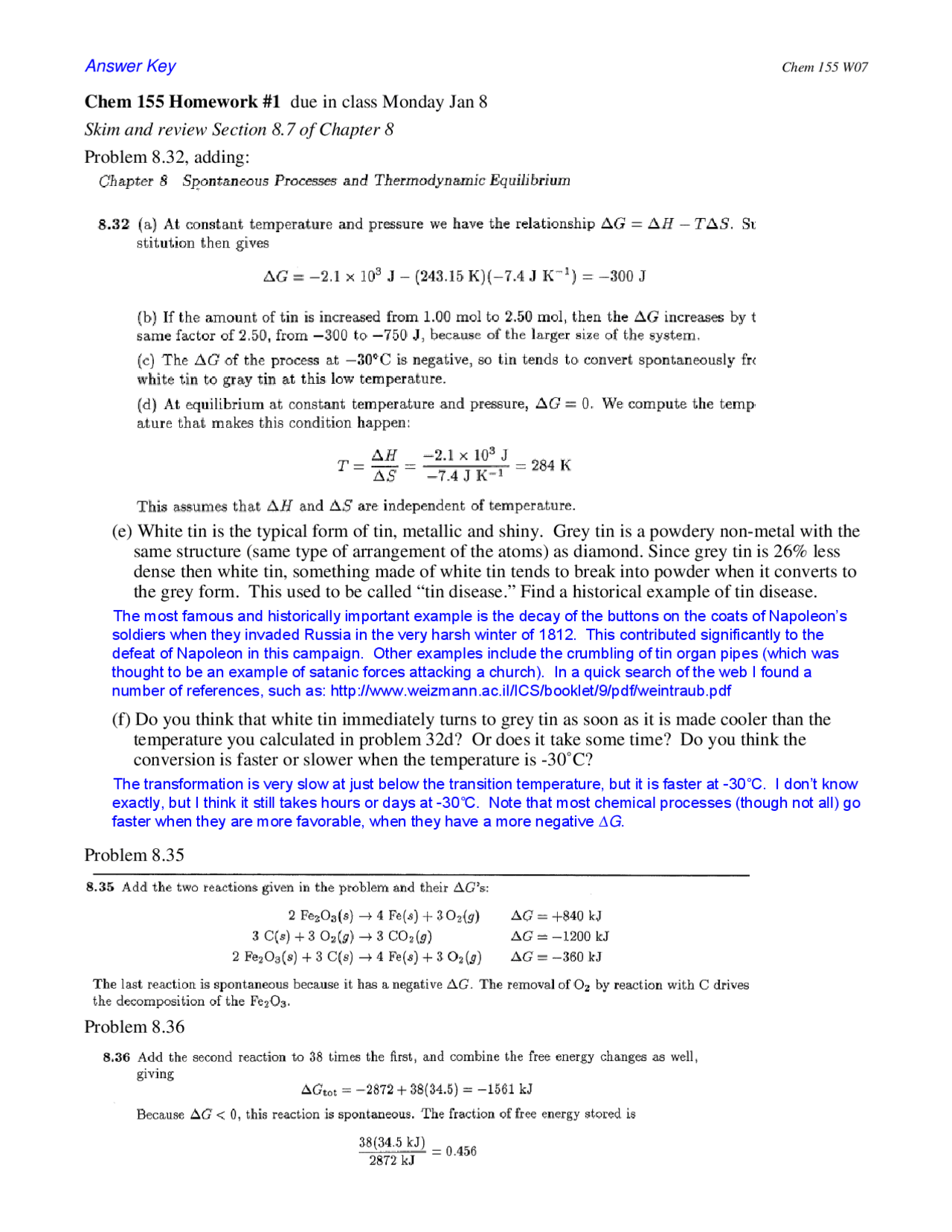 General Chemistry Homework 1 With Answer Key Chem 155 Assignments