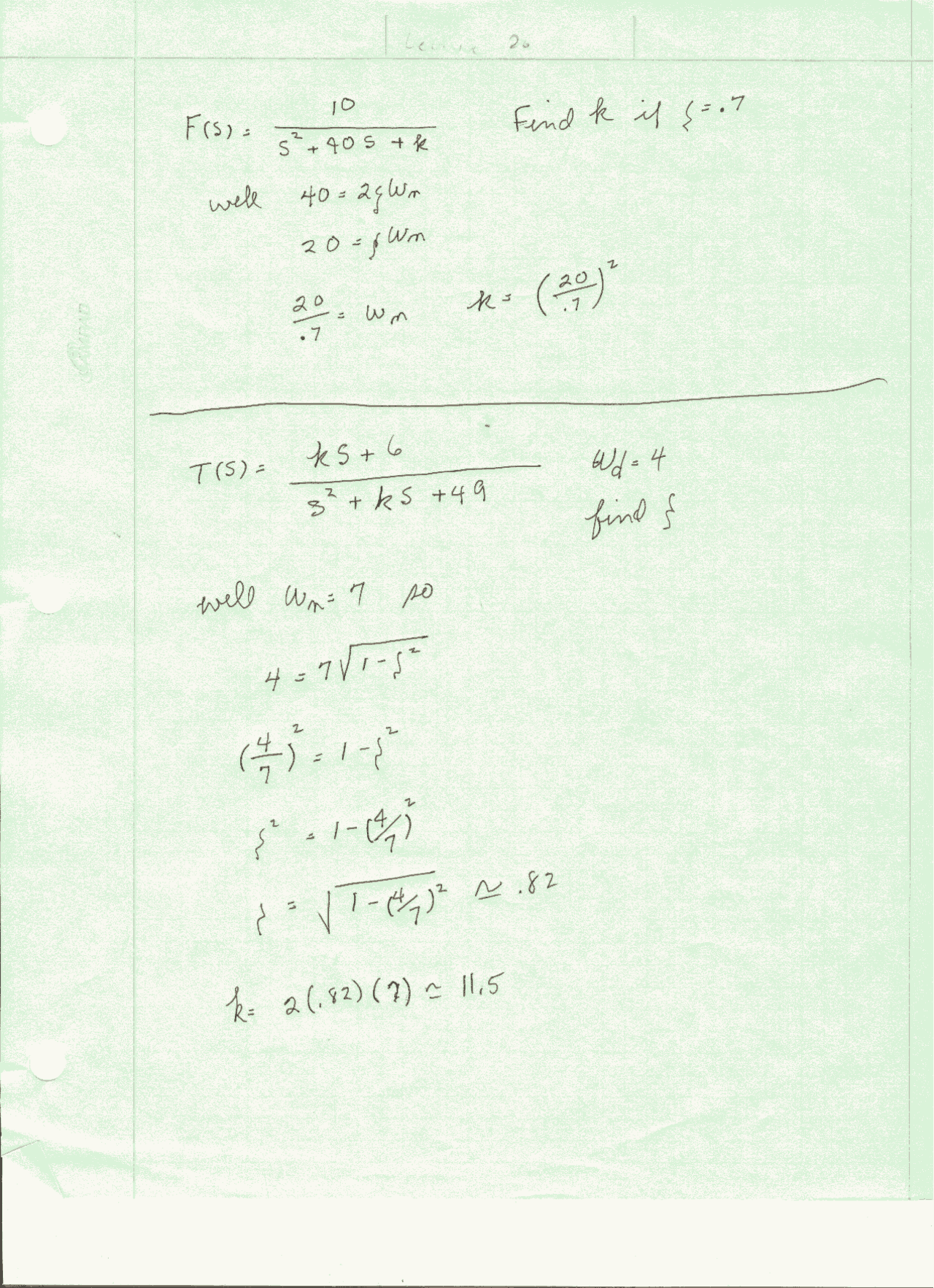 Routh and Hurwitz Stability Table - Elements of Control | EET 4314 ...