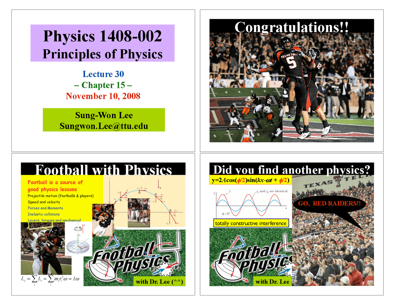 Wave Motion Principles Of Physics I Majors Phys 1408 Docsity