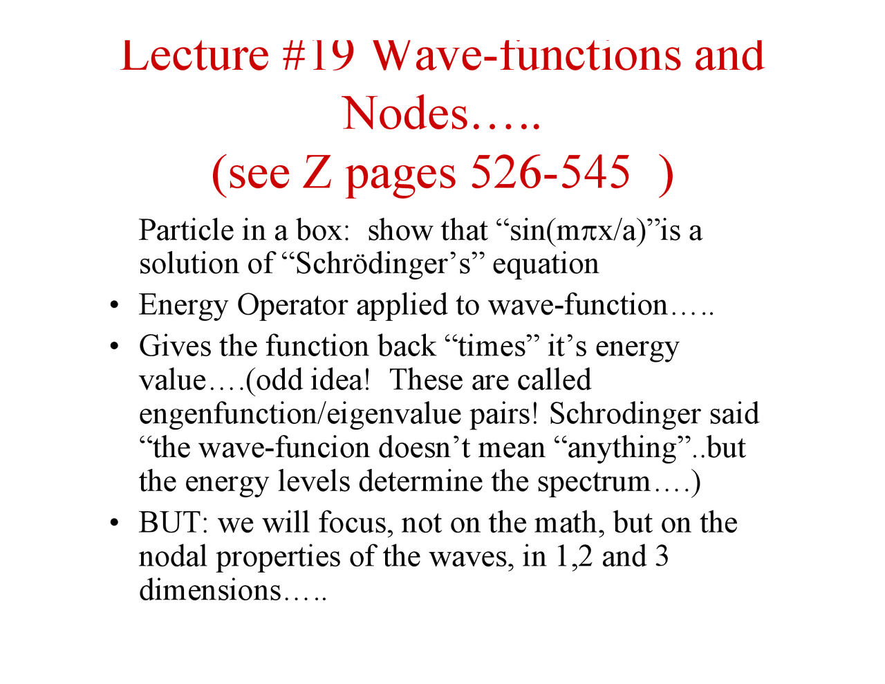 Wave Functions and Nodes - General Chemistry | CHEM 152 - Docsity