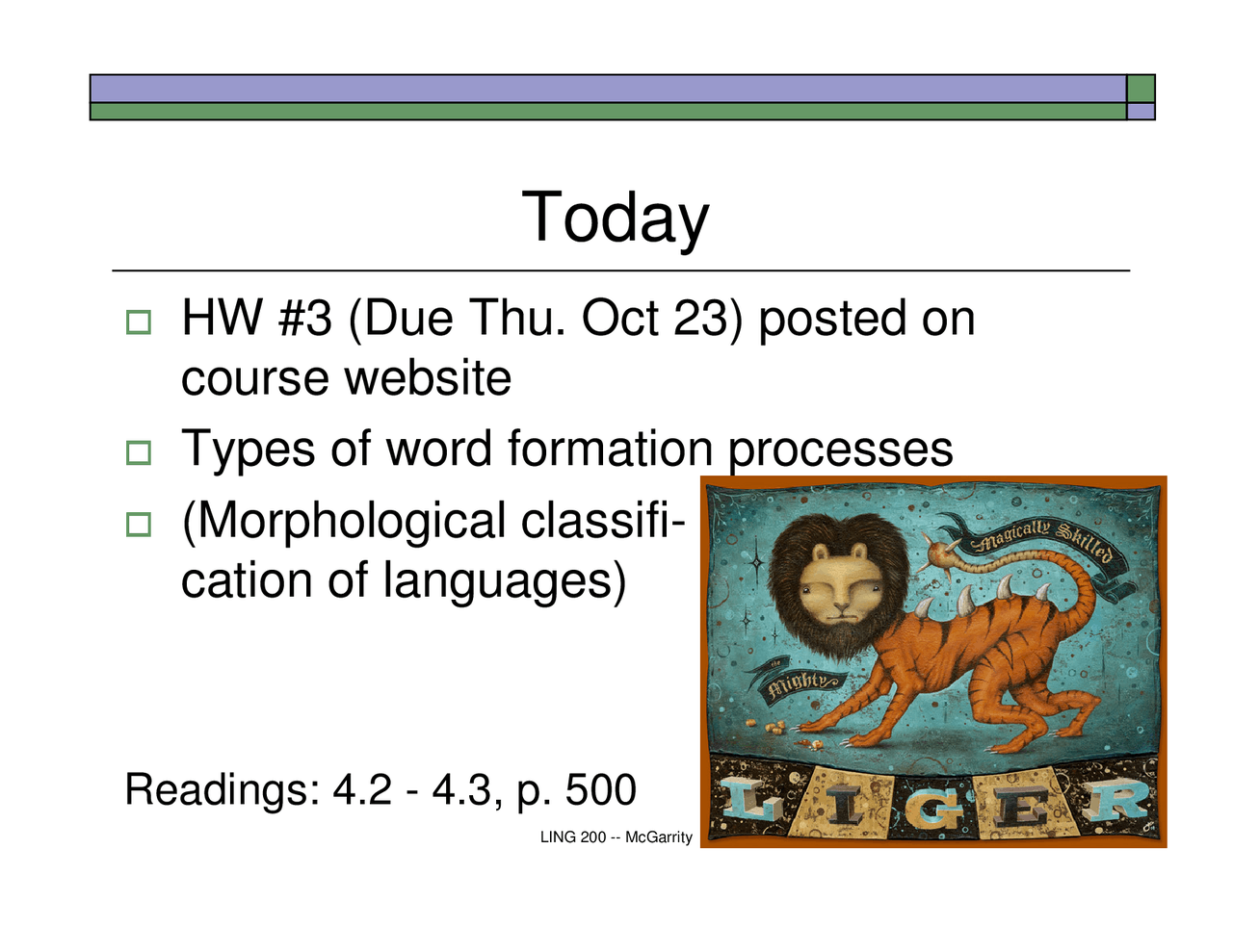 Morphological Classification Of Languages Lecture Slides Ling 200 Docsity