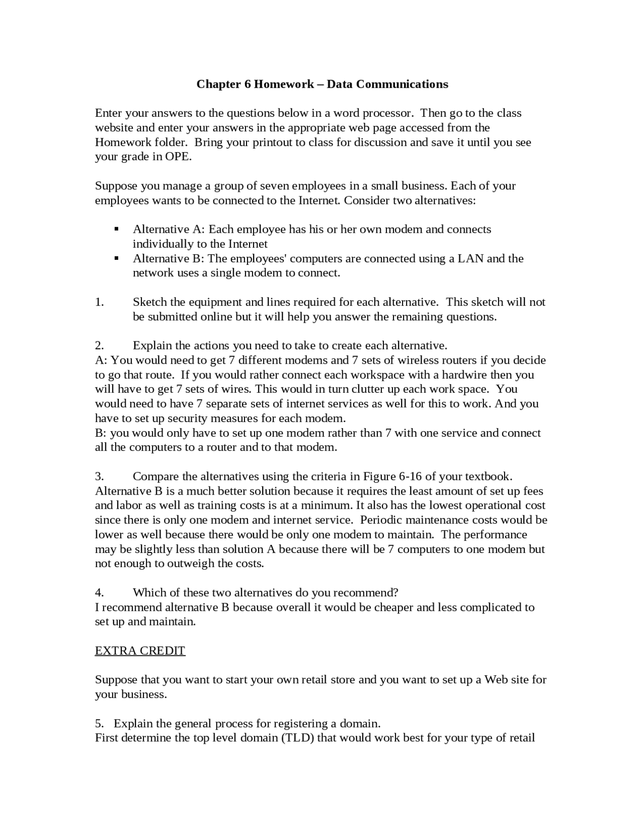 Data Communication Assignment Introduction To Business Analytics
