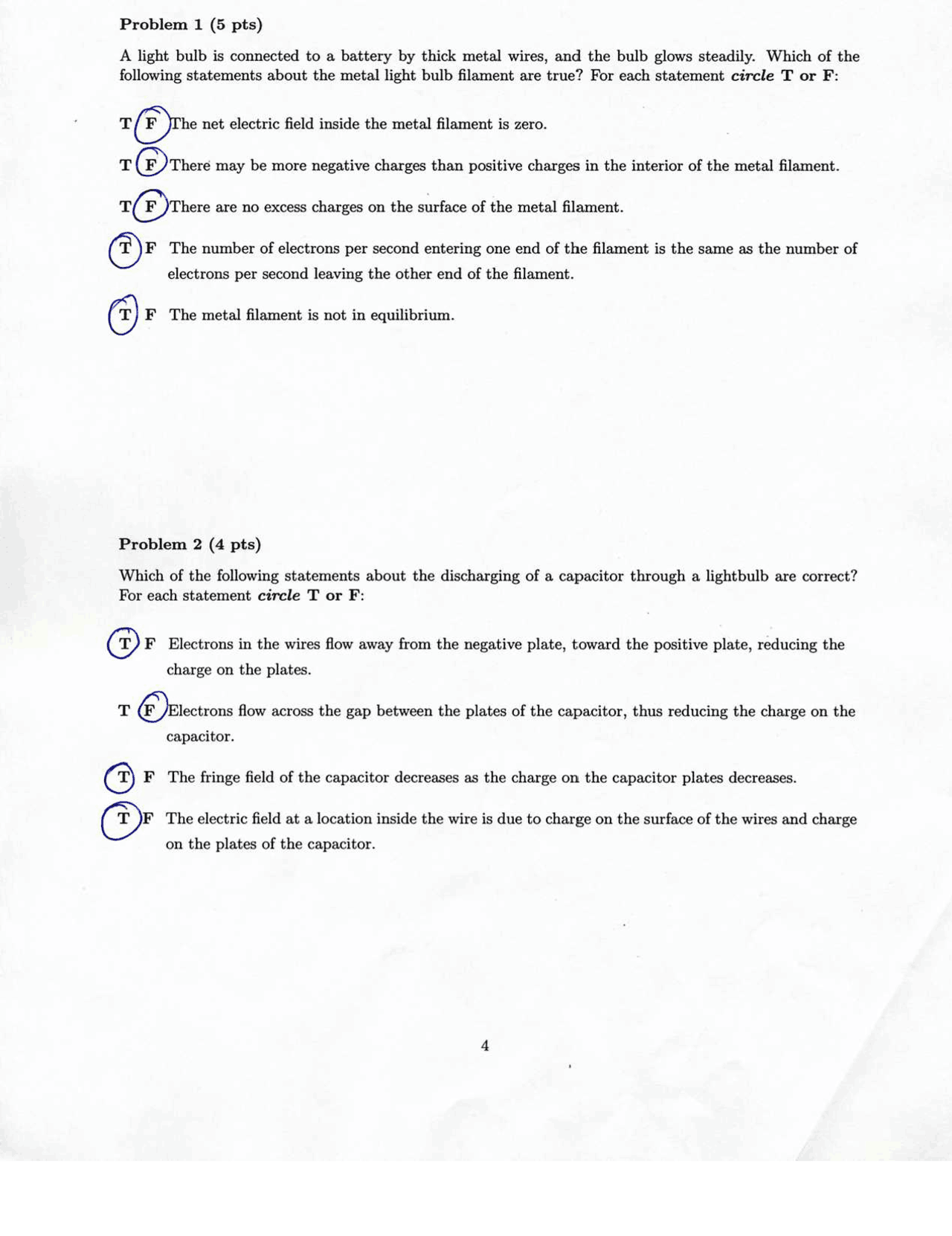 Exam 3 Problems With Solutions Physics Engineering Ii Py 208m Docsity