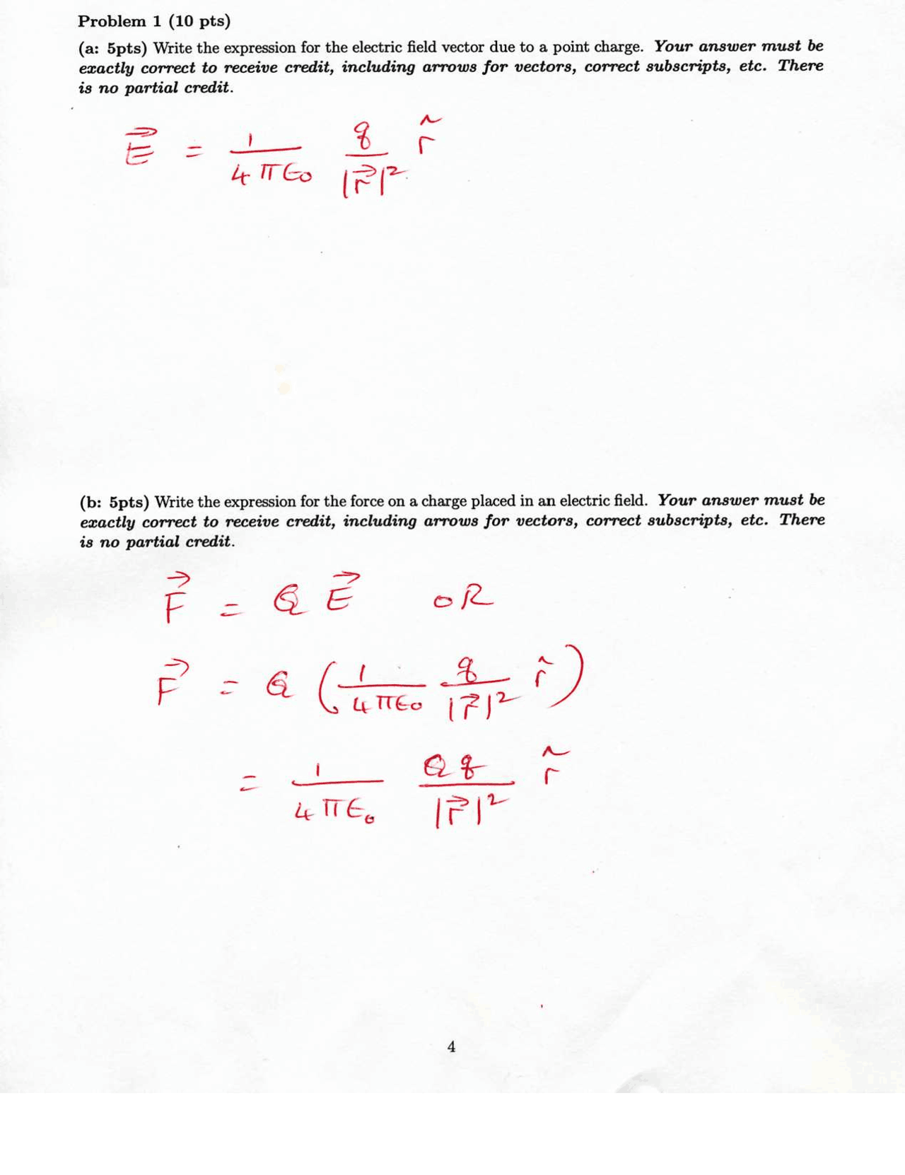 Exam 1 With Solved Problems Physics Engineering Ii M And I Py 208m